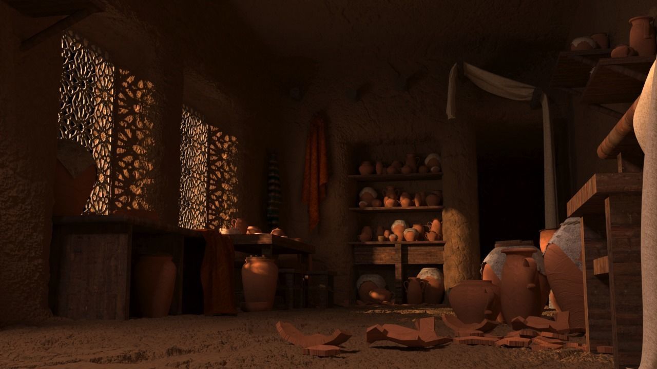 old arab clay room 3D model | CGTrader