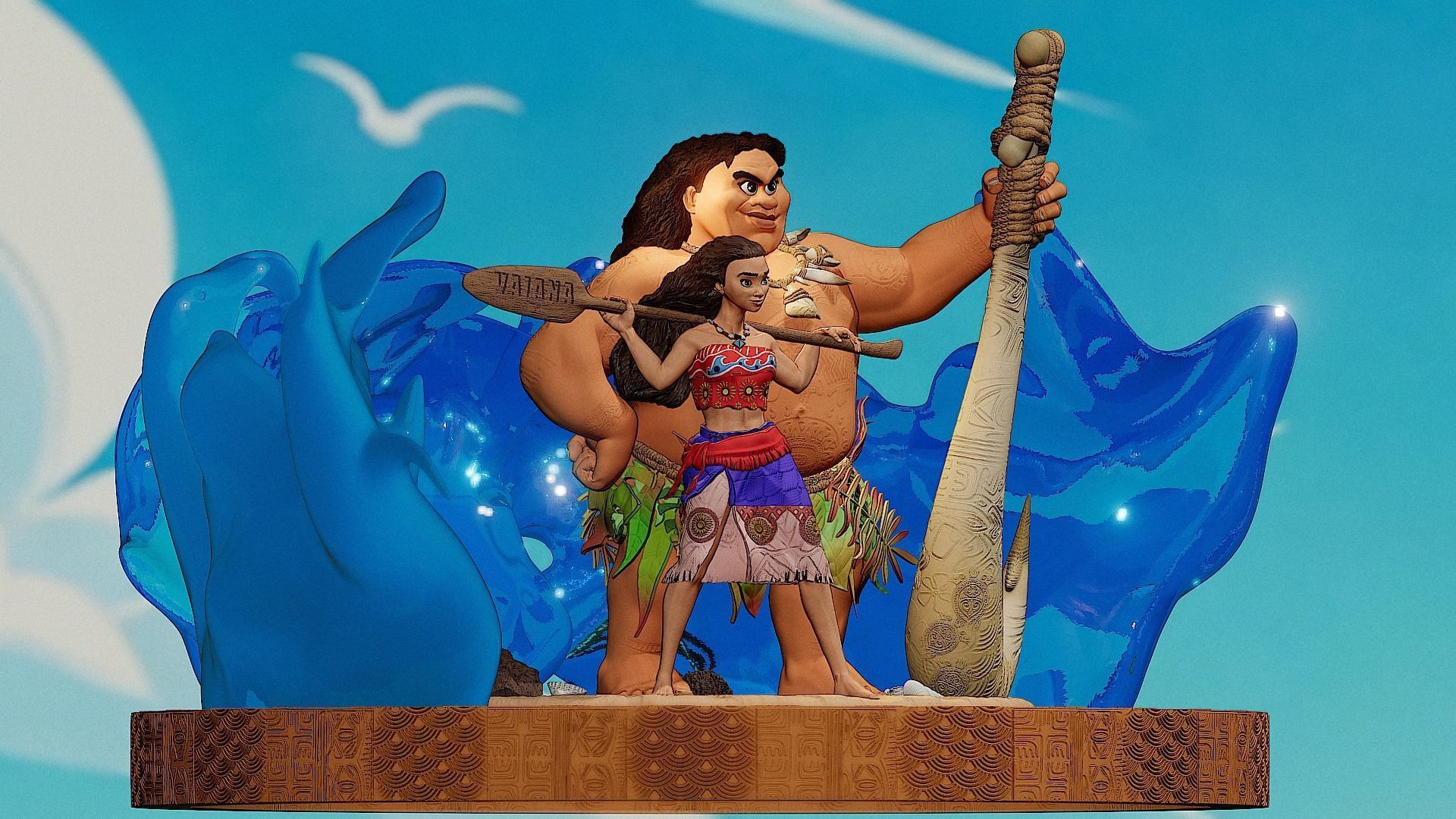 Figurine Vaiana et Maui 3D model 3D printable | CGTrader