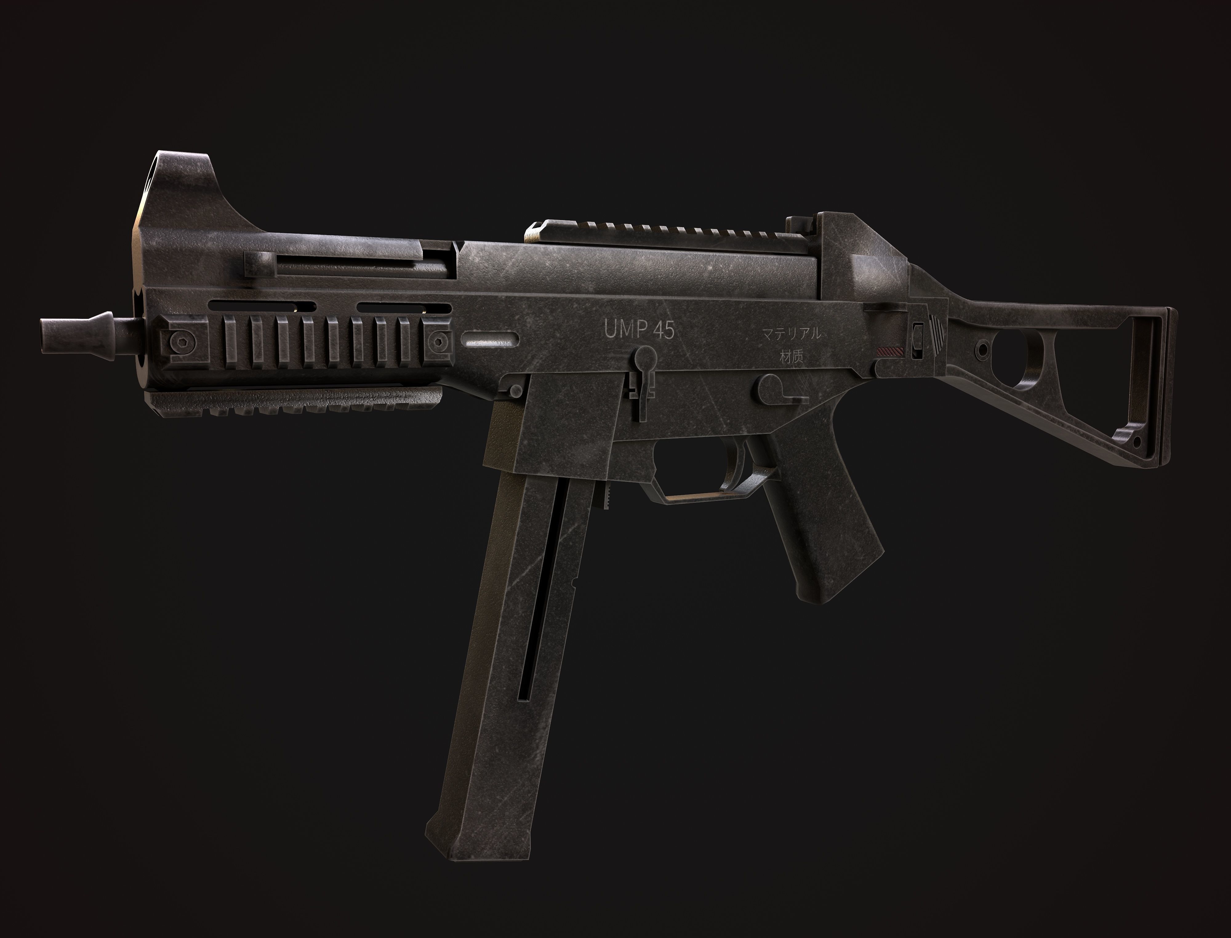 UMP - Model and Textures Low-poly 3D model 3D model | CGTrader