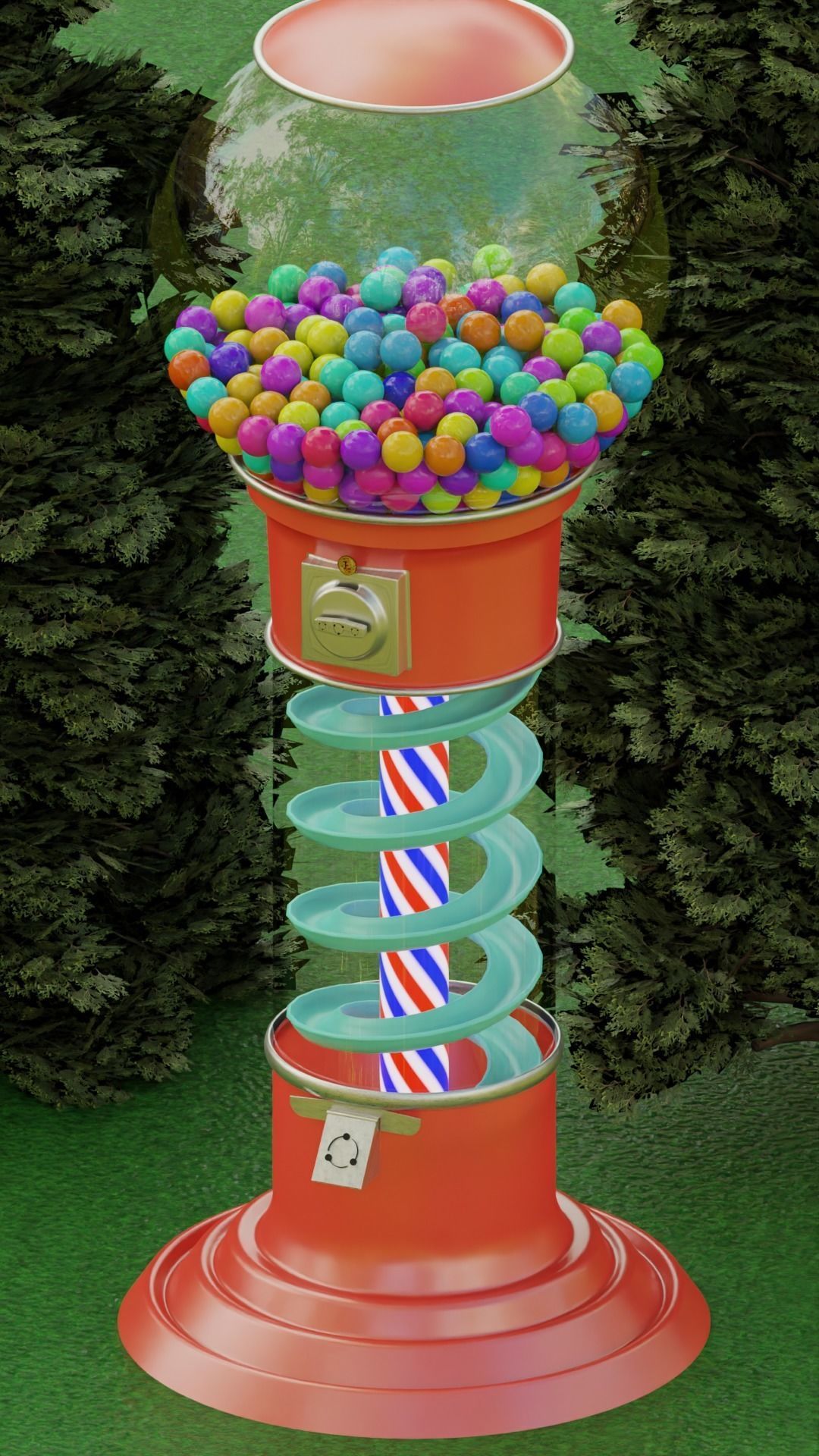 Spiral gunball machine 3D model | CGTrader