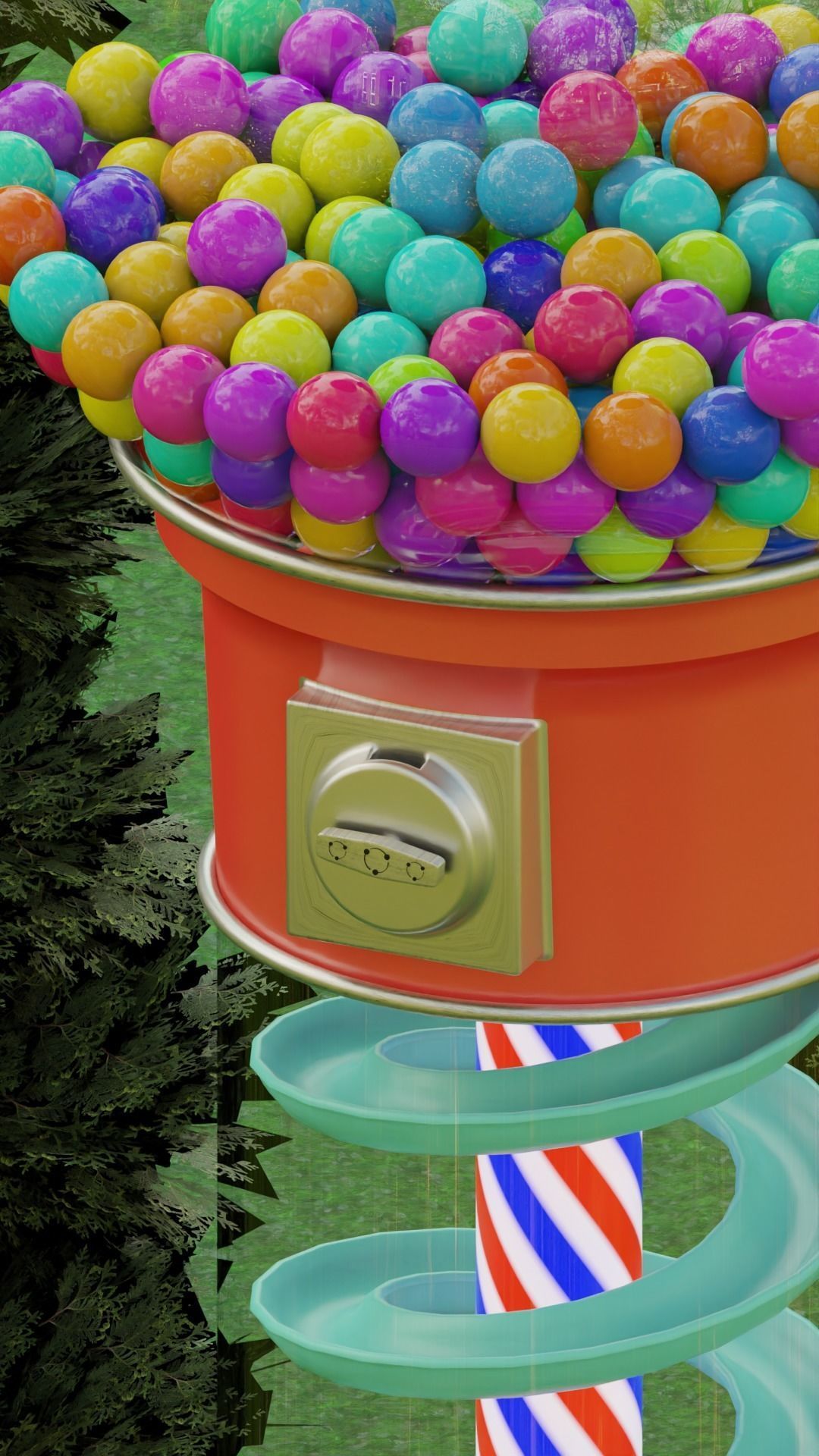 Spiral gunball machine 3D model | CGTrader