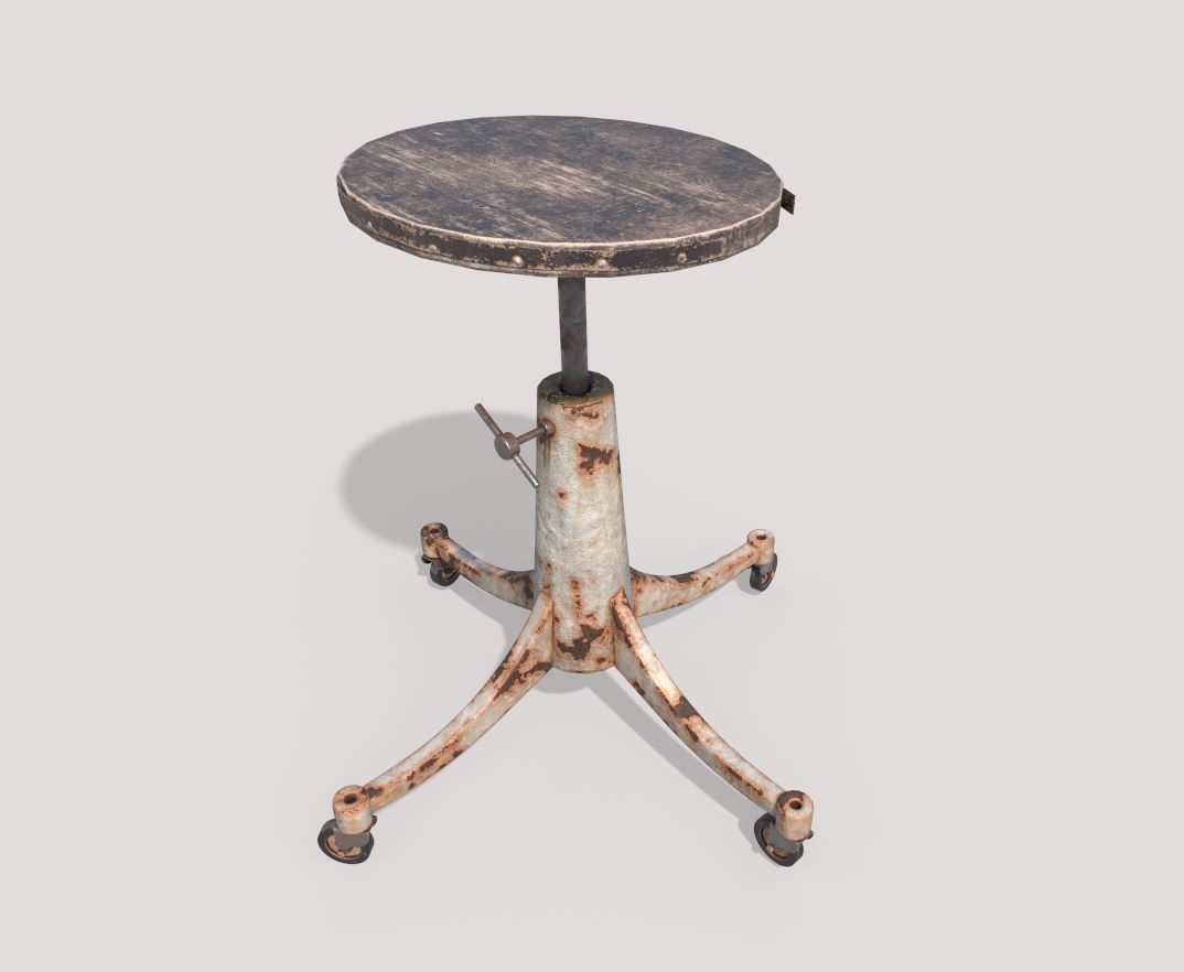 Old Rusted Stool 3D model | CGTrader