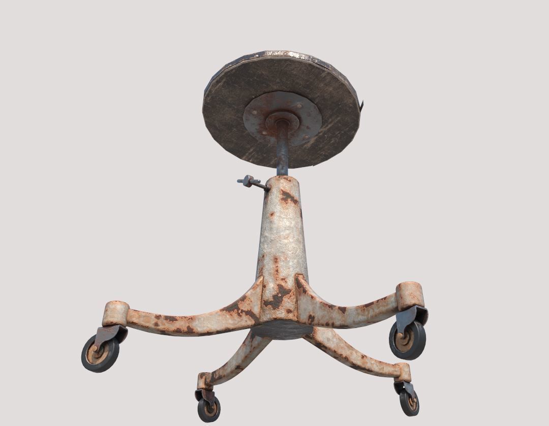 Old Rusted Stool 3D model | CGTrader