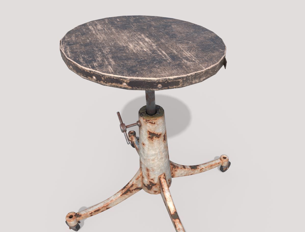 Old Rusted Stool 3D model | CGTrader