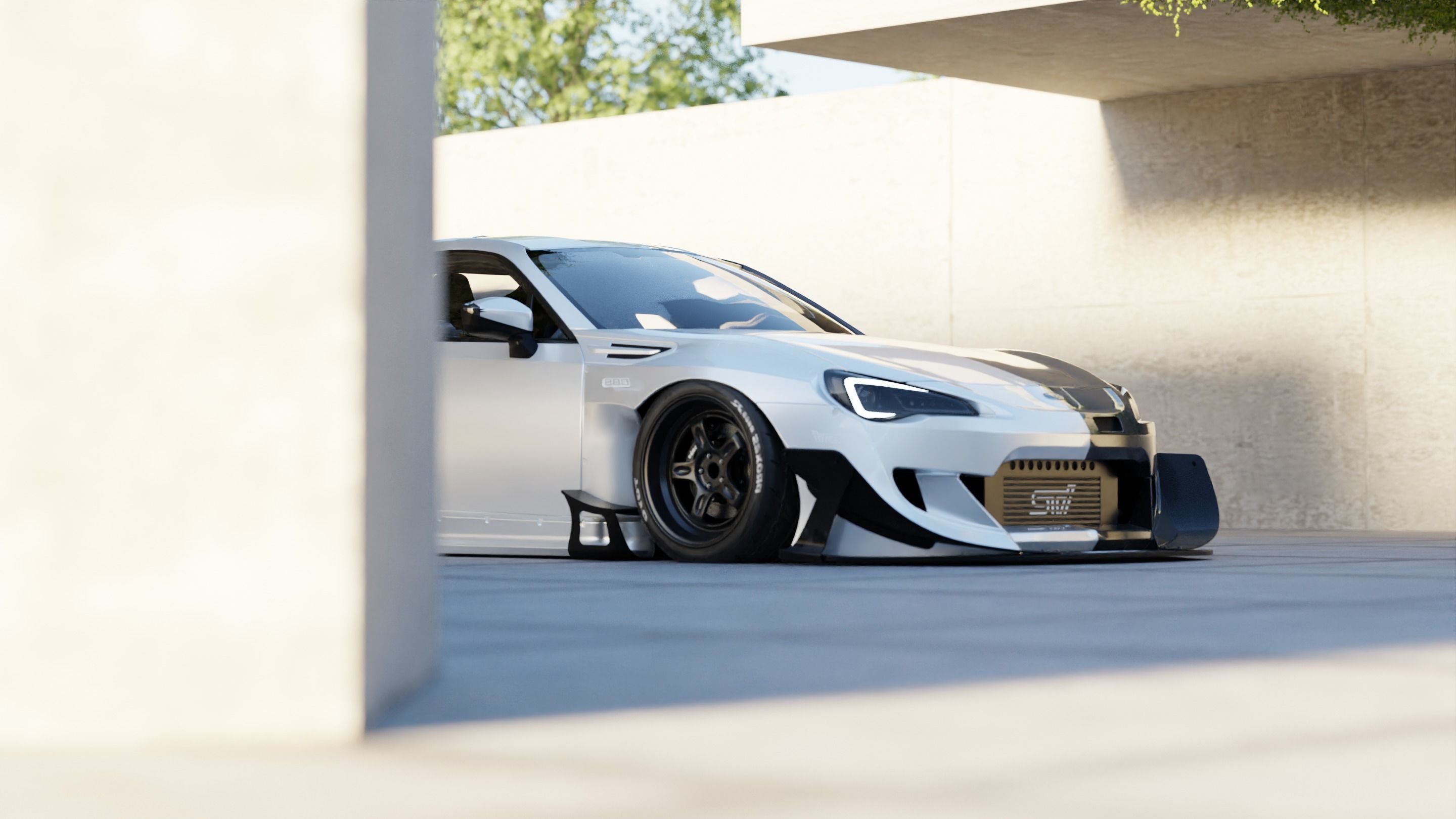 Car Render Scene 3D Blender File Textured 3D model | CGTrader