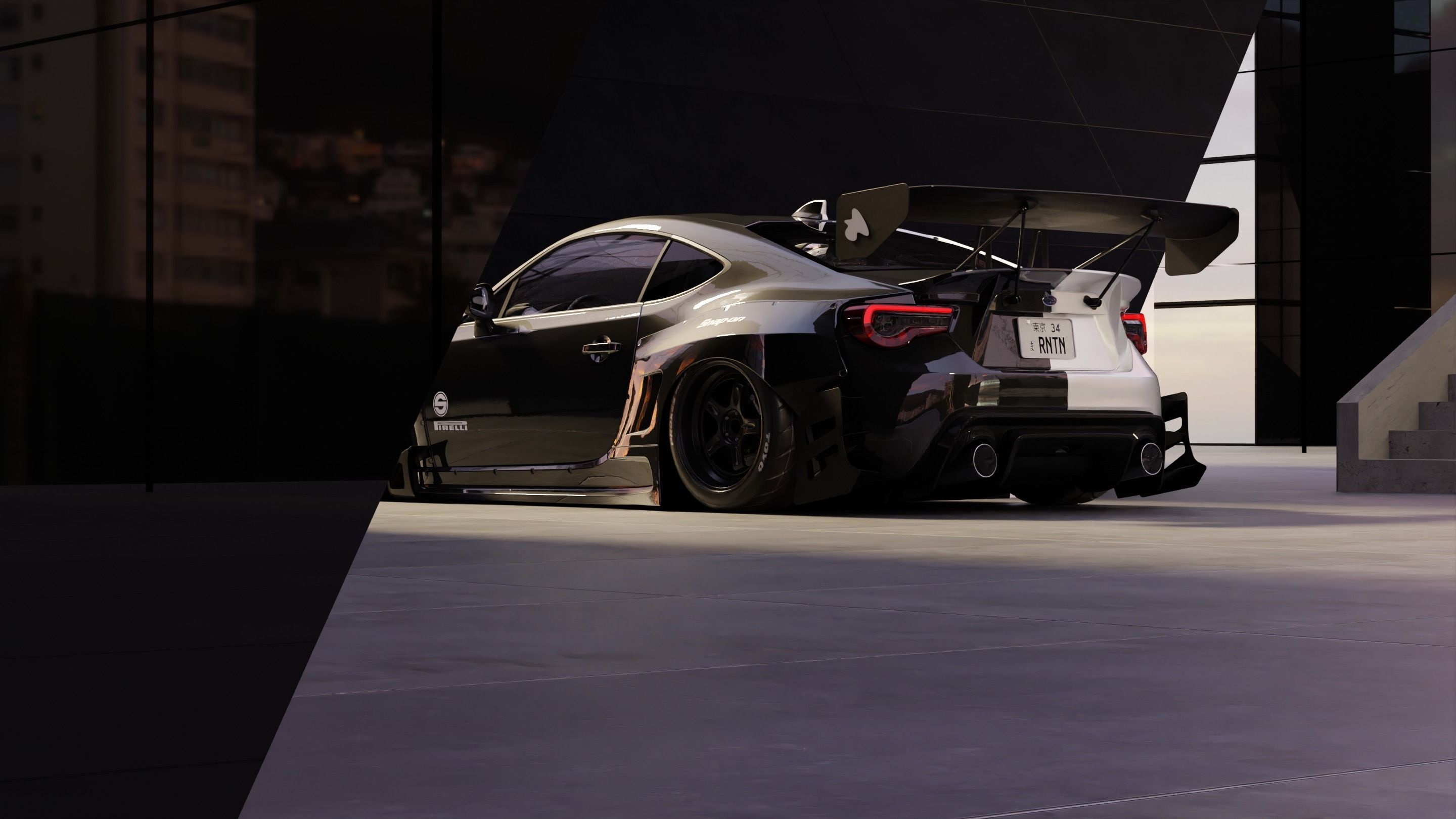 Car Render Scene 3D Blender File Textured 3D model | CGTrader