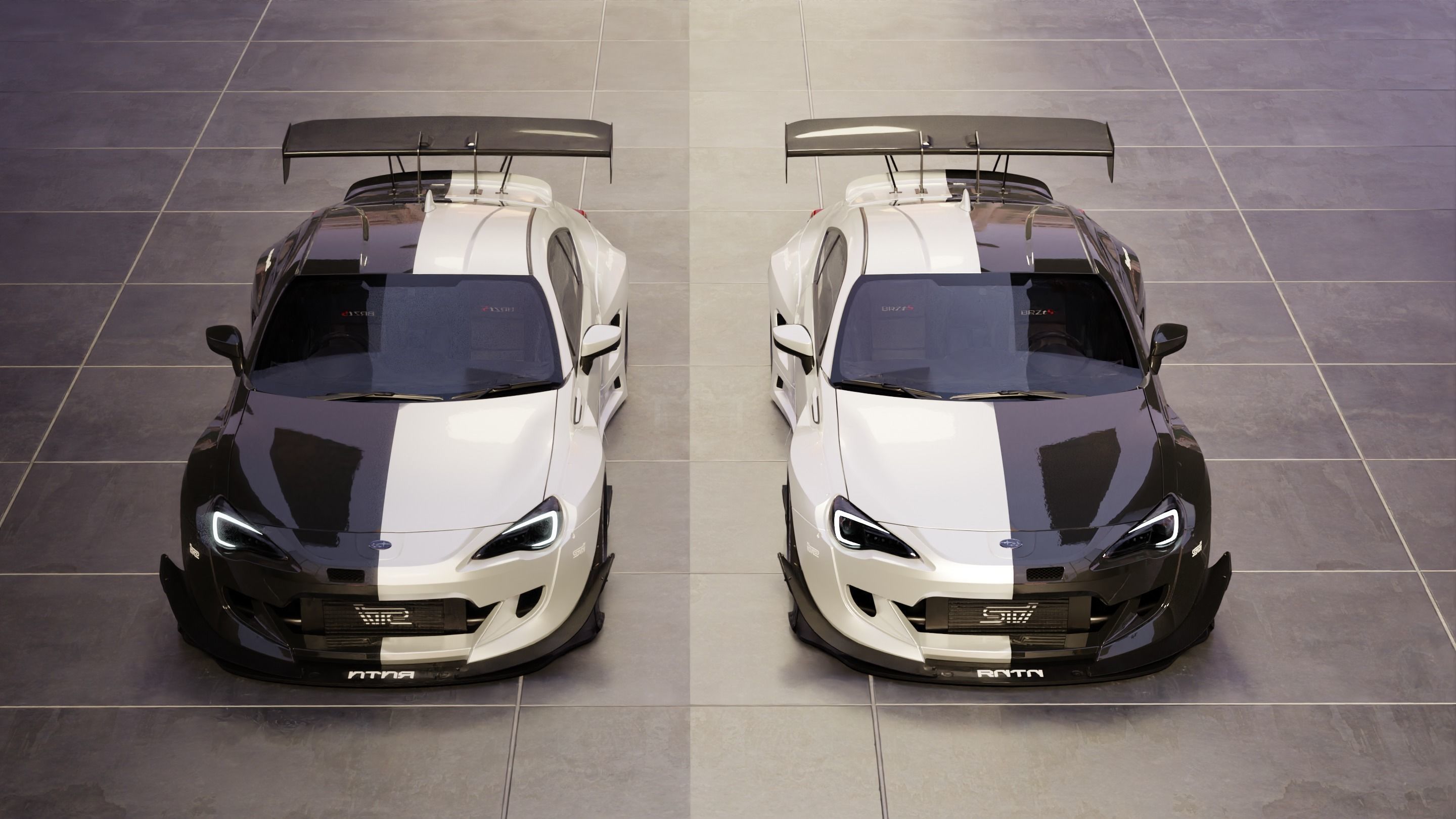 Car Render Scene 3D Blender File Textured 3D model | CGTrader