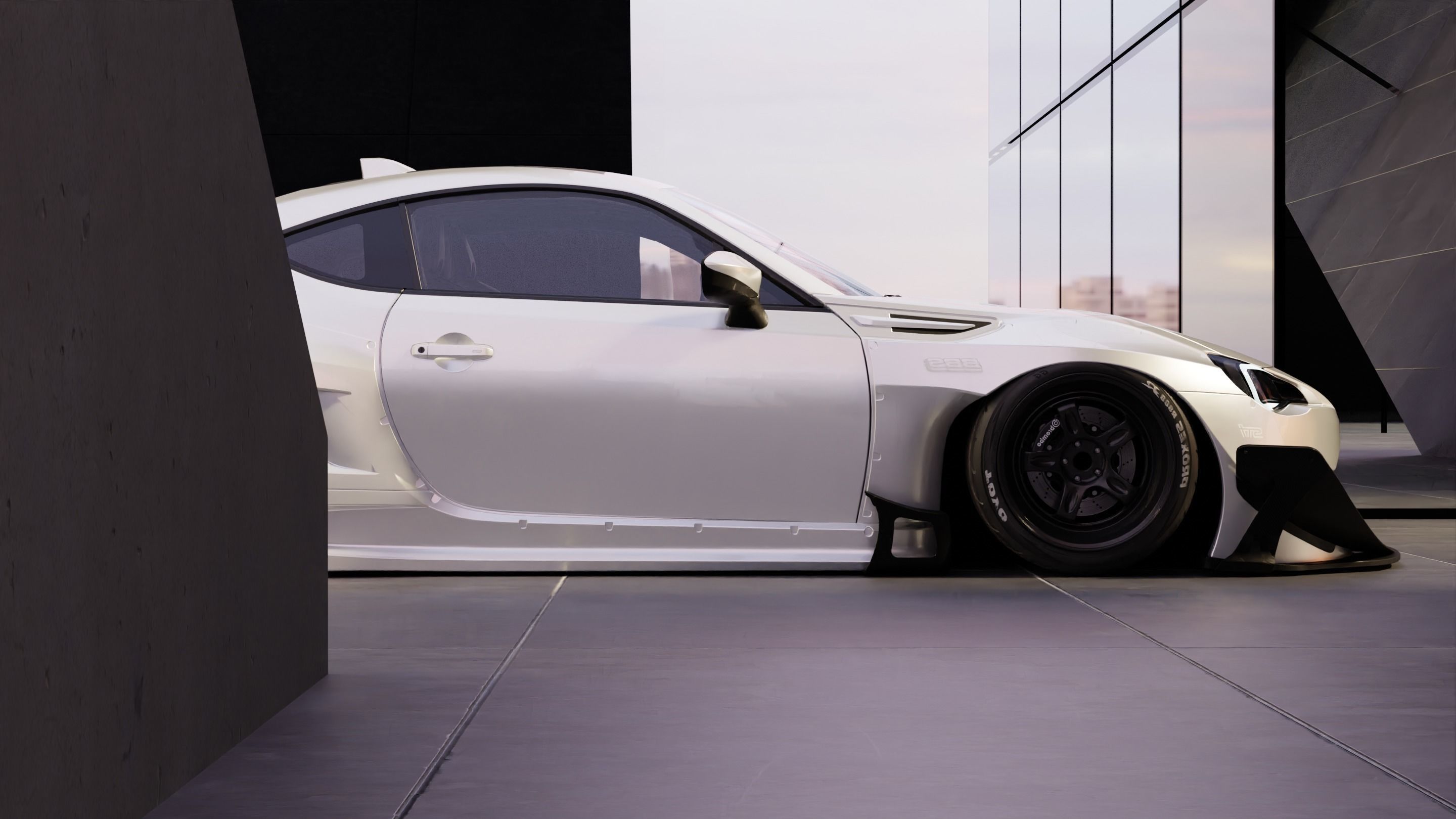 Car Render Scene 3D Blender File Textured 3D model | CGTrader