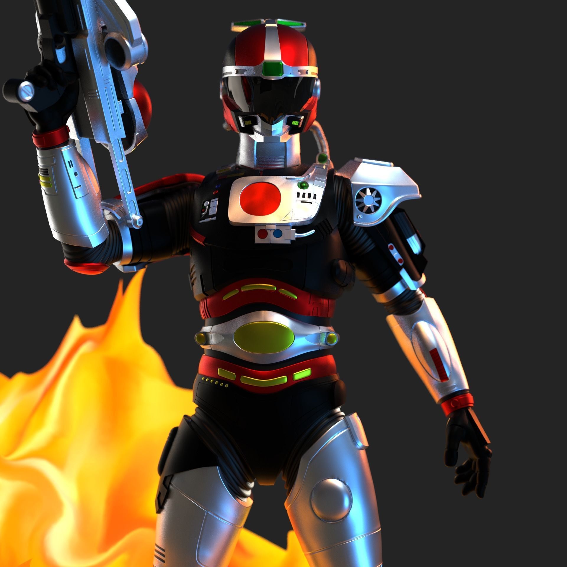 Knight Fire - Solbrain 3D model 3D printable | CGTrader