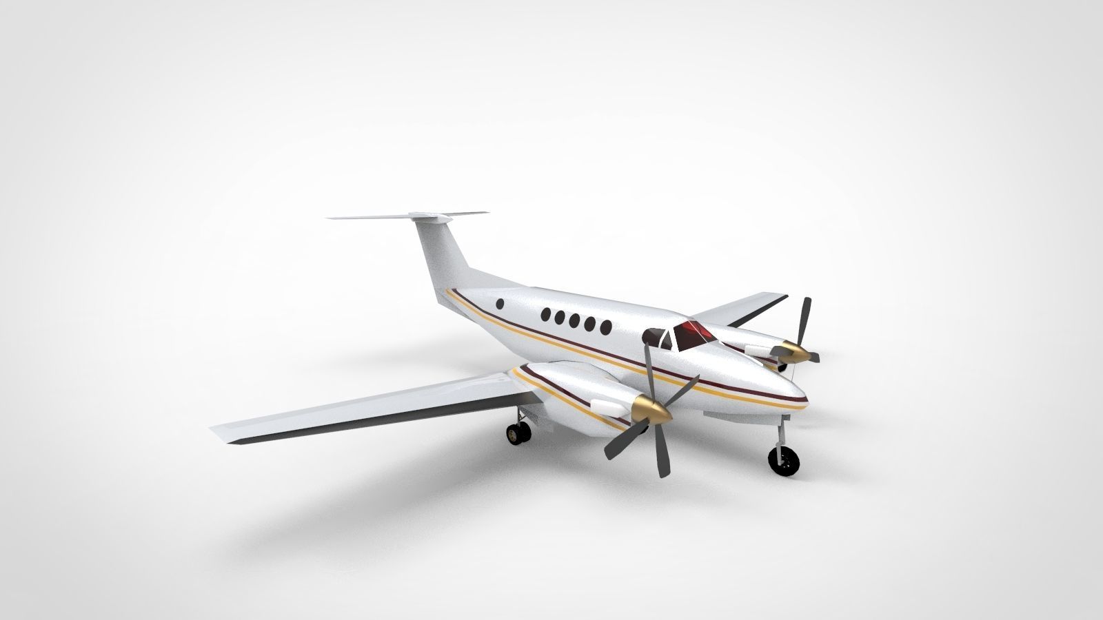 Beechcraft King Air airplane 3D model | CGTrader