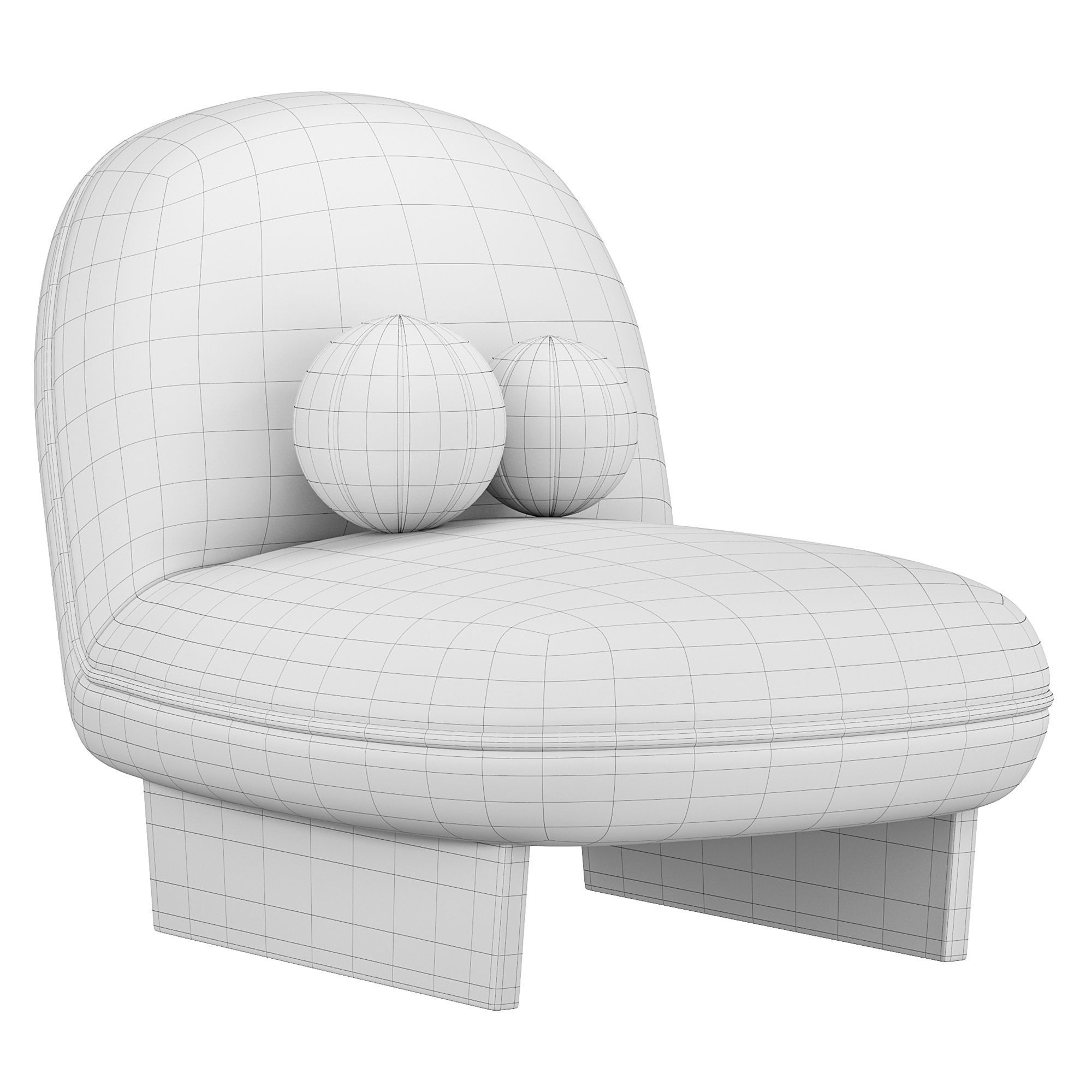 Ingrid Sherpa Armchair By Castlery 3D model | CGTrader