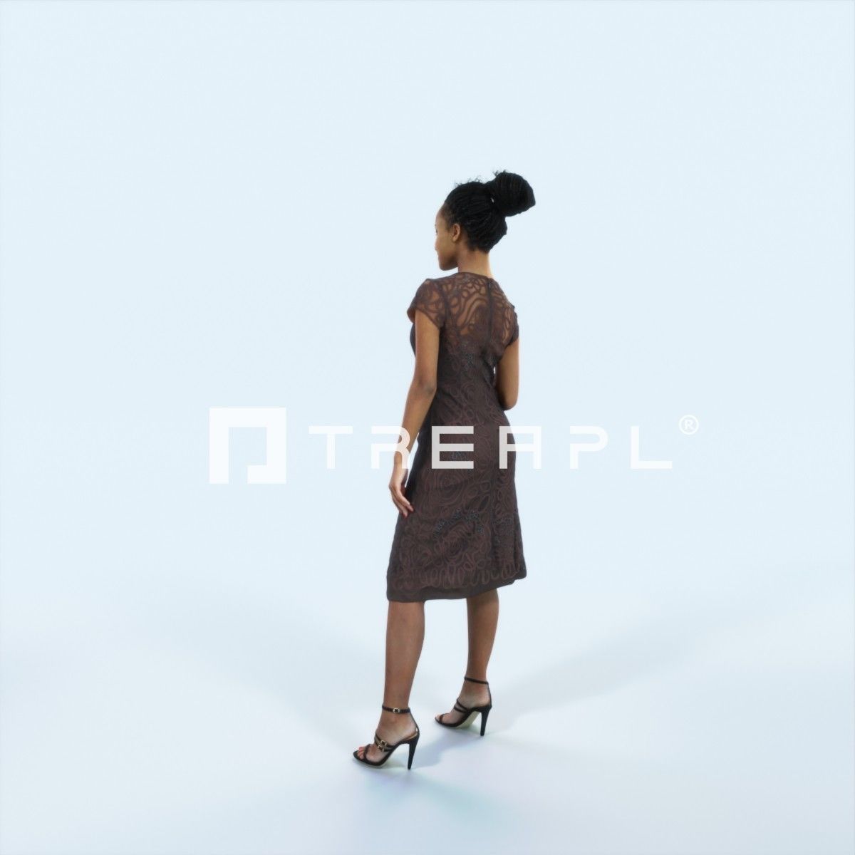 3D model May 12A Holding Event Black African American Woman VR / AR ...