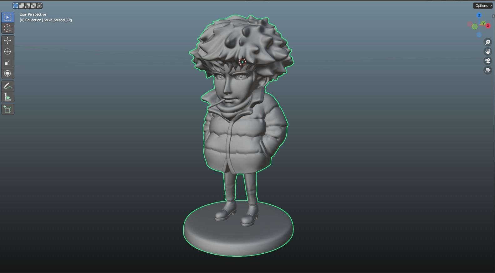 Cowboy Bebop Spike Spiegel Chibi 3D model 3D printable | CGTrader
