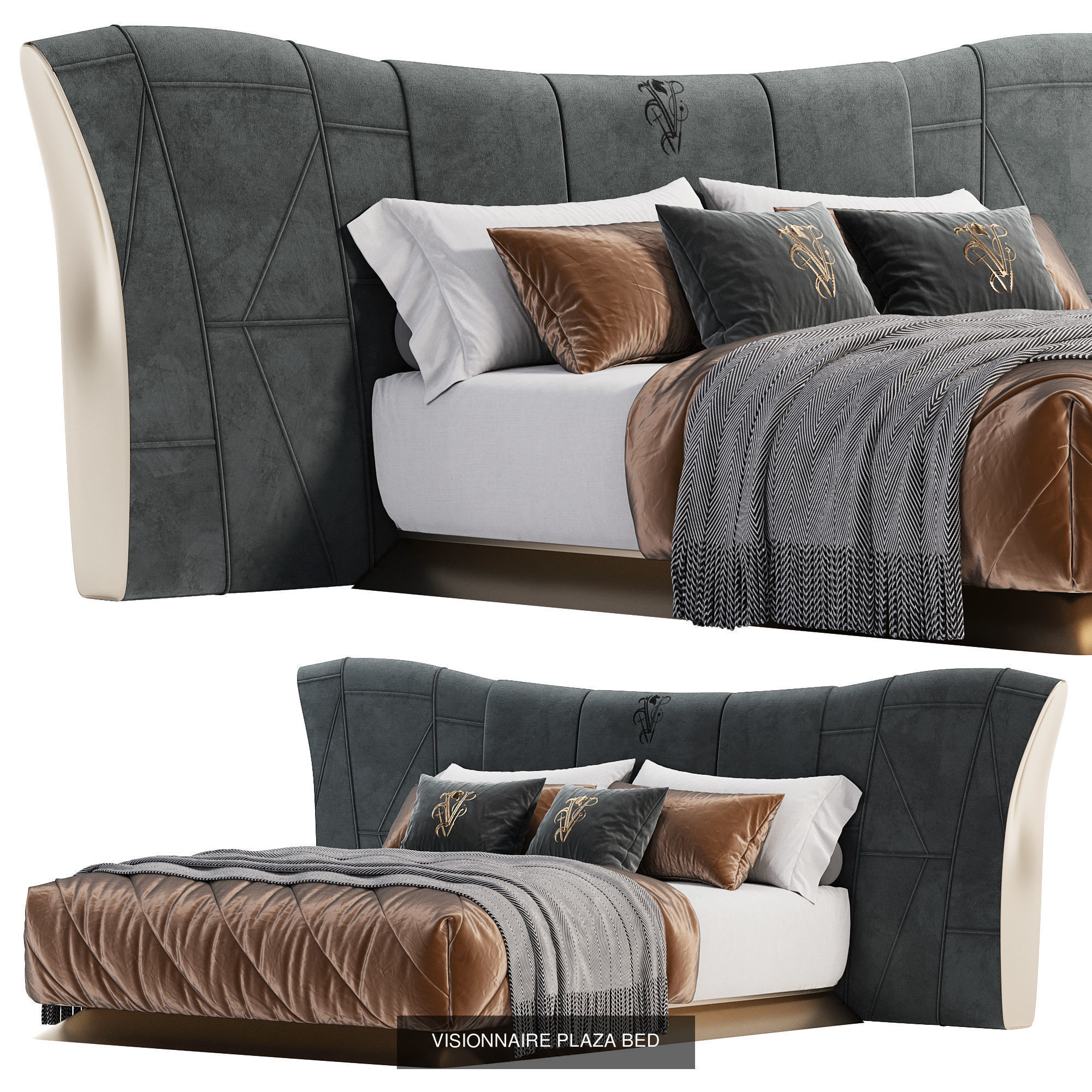 Bed collection N17 | CGTrader