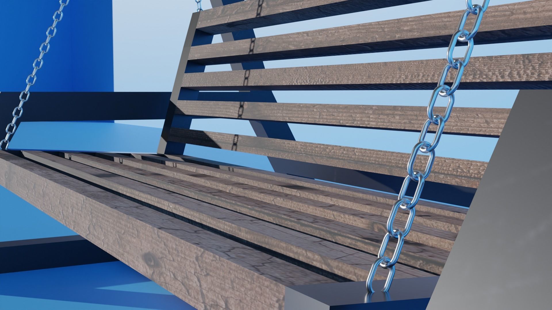 High poly animated swing 3D model animated | CGTrader