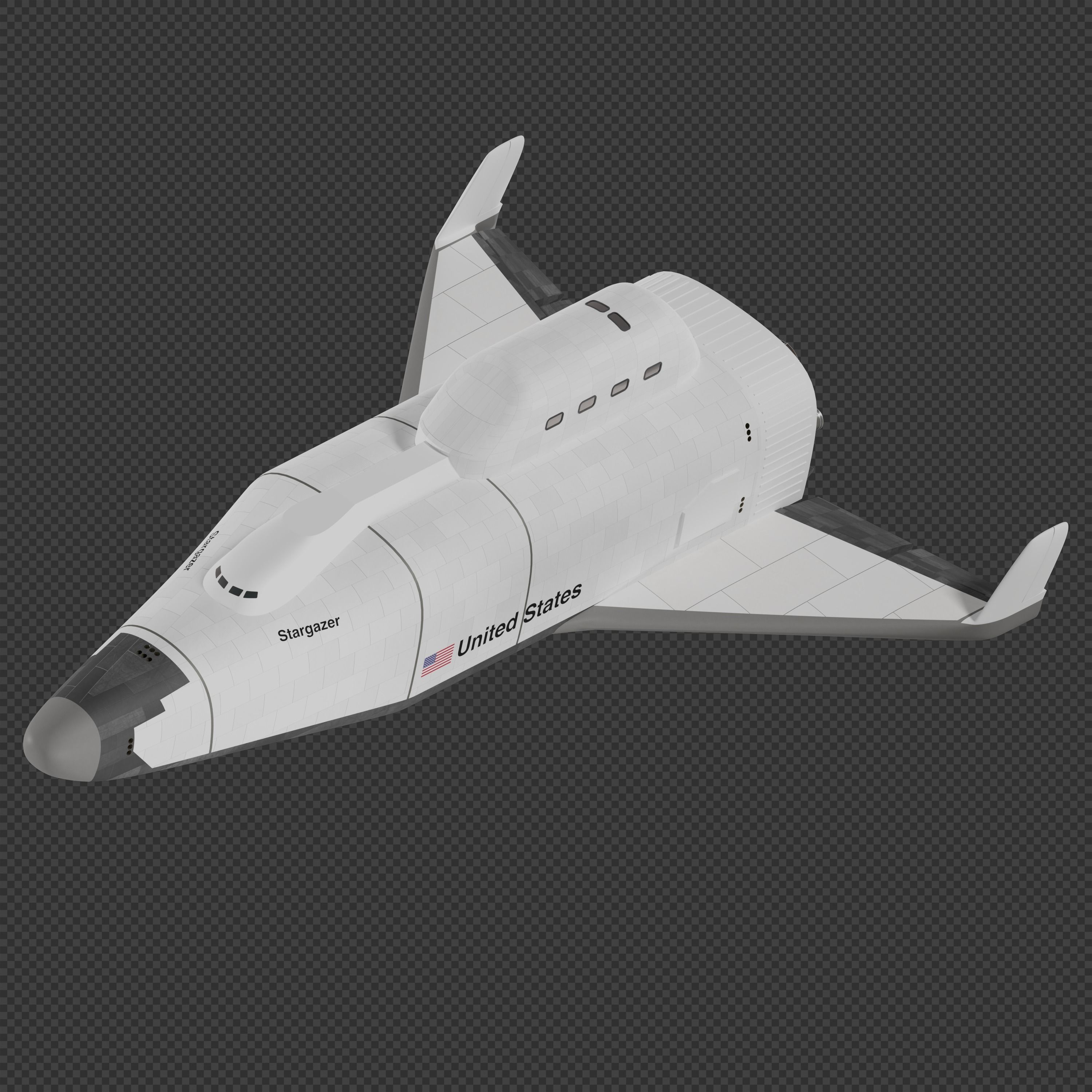 Shuttle-II Advanced Manned Launch System 3D model | CGTrader