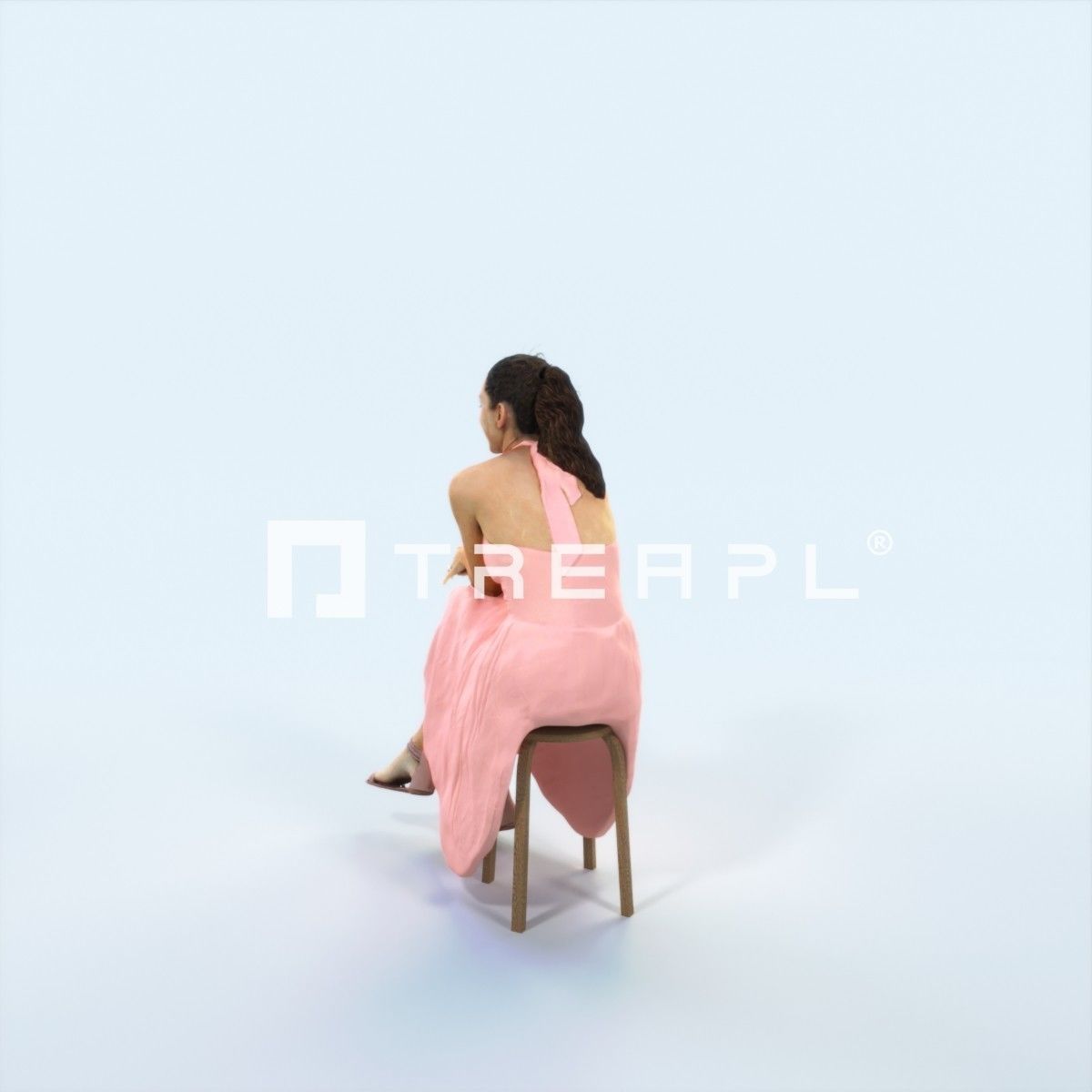 3D model Mirage 03E Listening Summer Sitting Casual Woman VR / AR / low ...