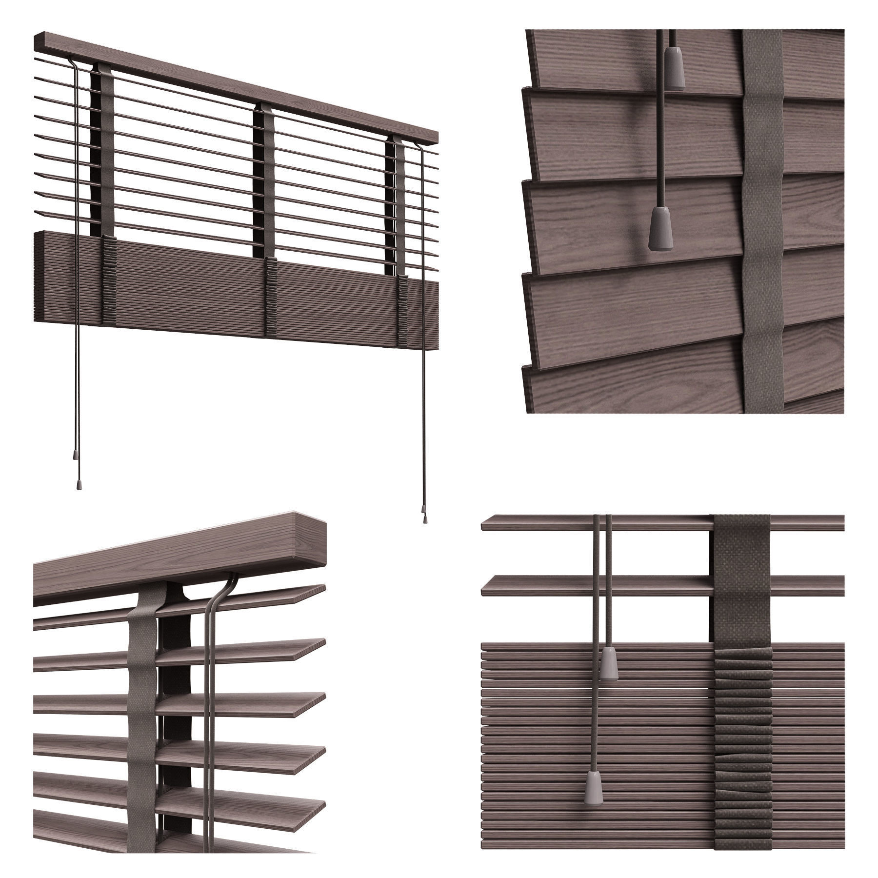 Wooden blinds 1 3D model | CGTrader