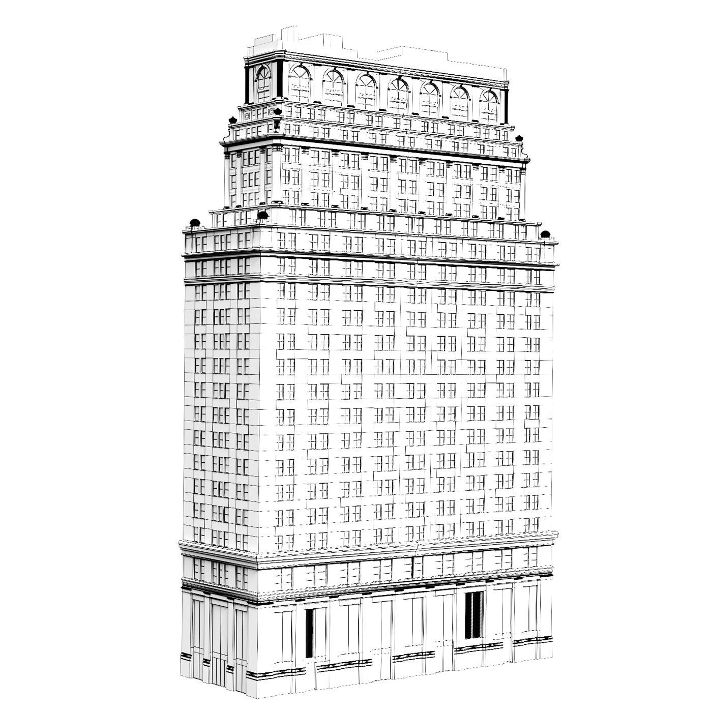 Building 44 Wall Street New York 3D model | CGTrader