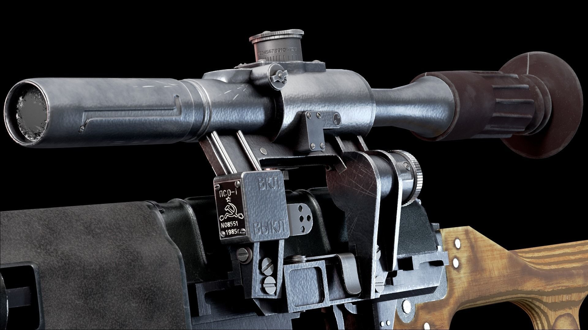 Realistic VSS Vintorez Soviet Silent Sniper Rifle 3D model | CGTrader