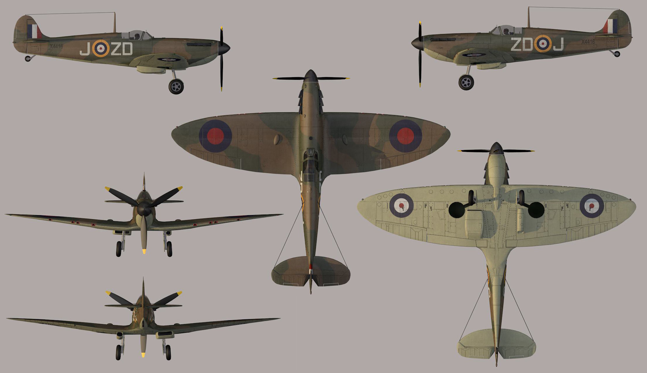 Supermarine Spitfire Mk-1 - revised 3D model | CGTrader