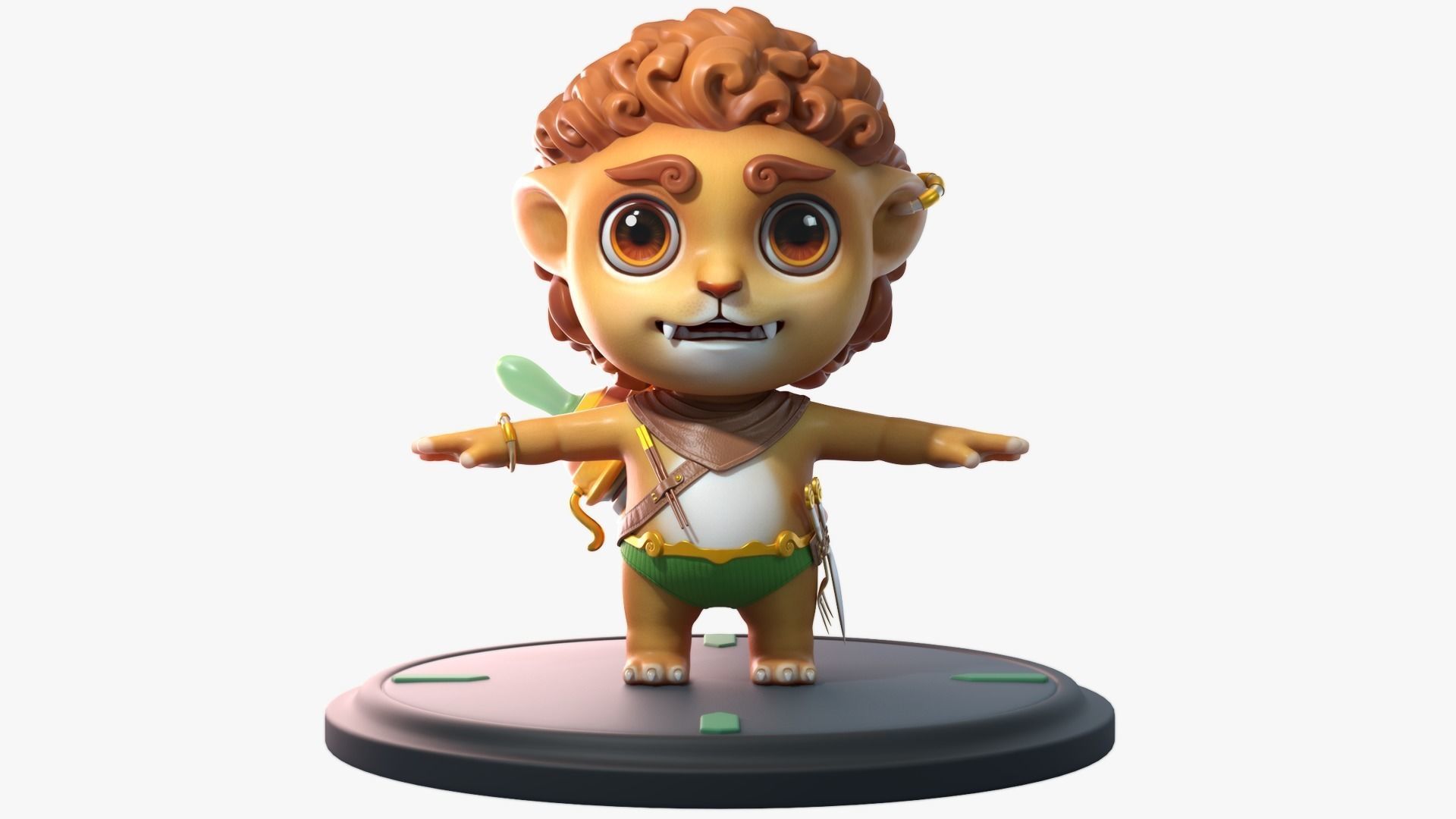 3D model cartoon lion baby animal character VR / AR / low-poly | CGTrader