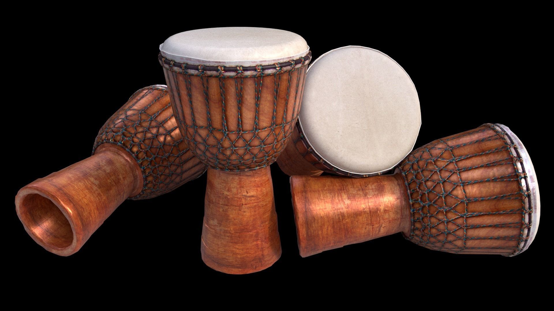 3D model Djembe African hand drums VR / AR / low-poly | CGTrader