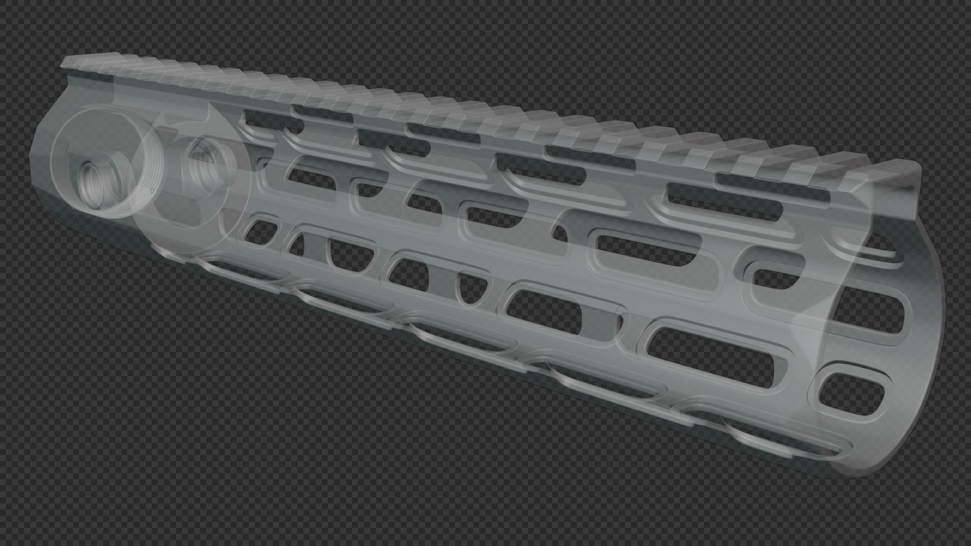 3D model AR-15 KAC URX4 10Inch M-LOK Handguard VR / AR / low-poly ...