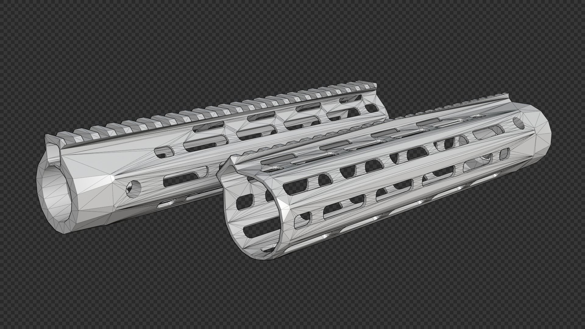 3D model AR-15 KAC URX4 10Inch M-LOK Handguard VR / AR / low-poly ...