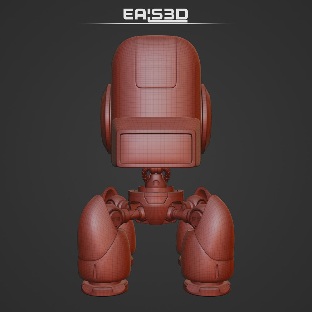 Cute Spider Robot Yellow 3D model rigged | CGTrader