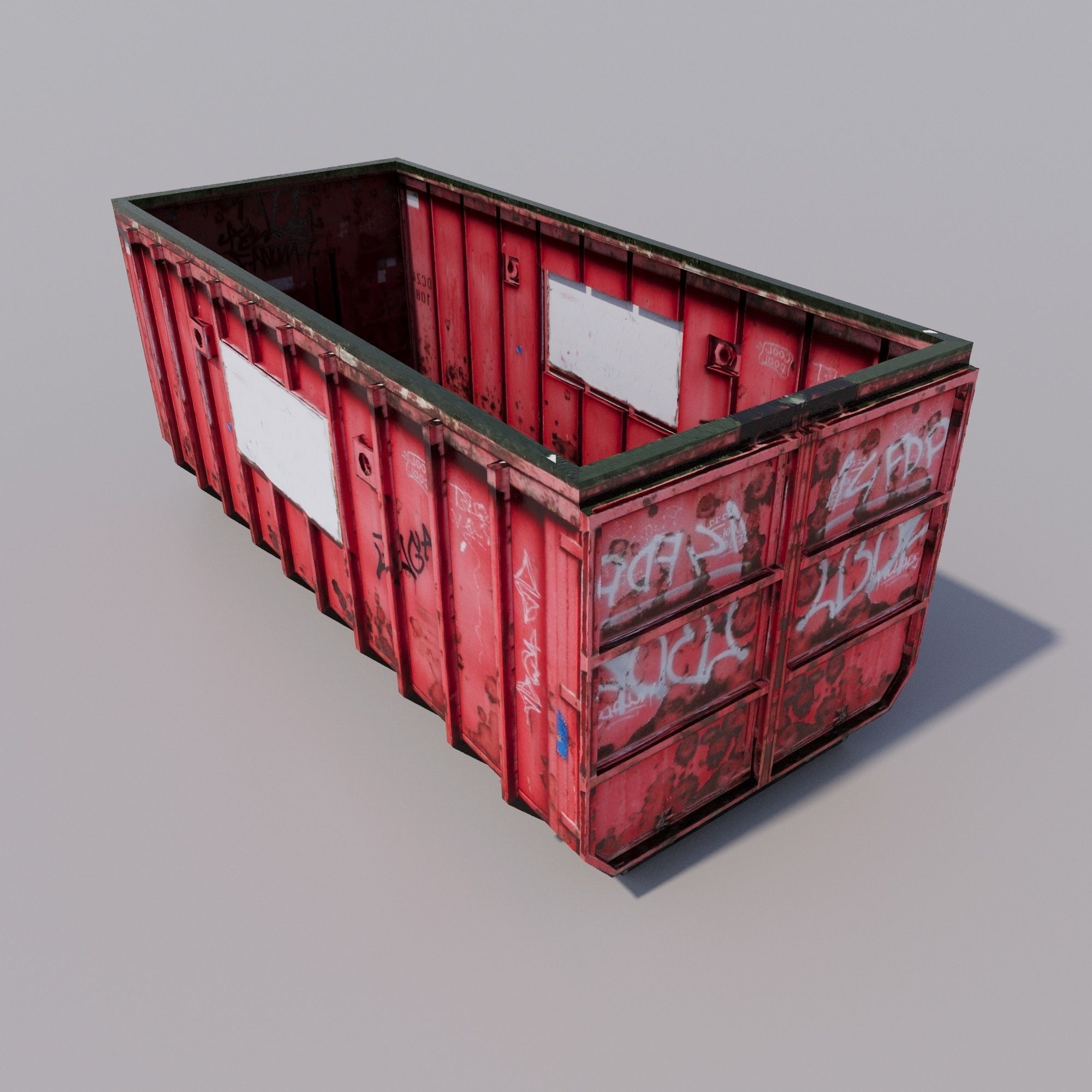 Rusty Garbage container 3D model | CGTrader