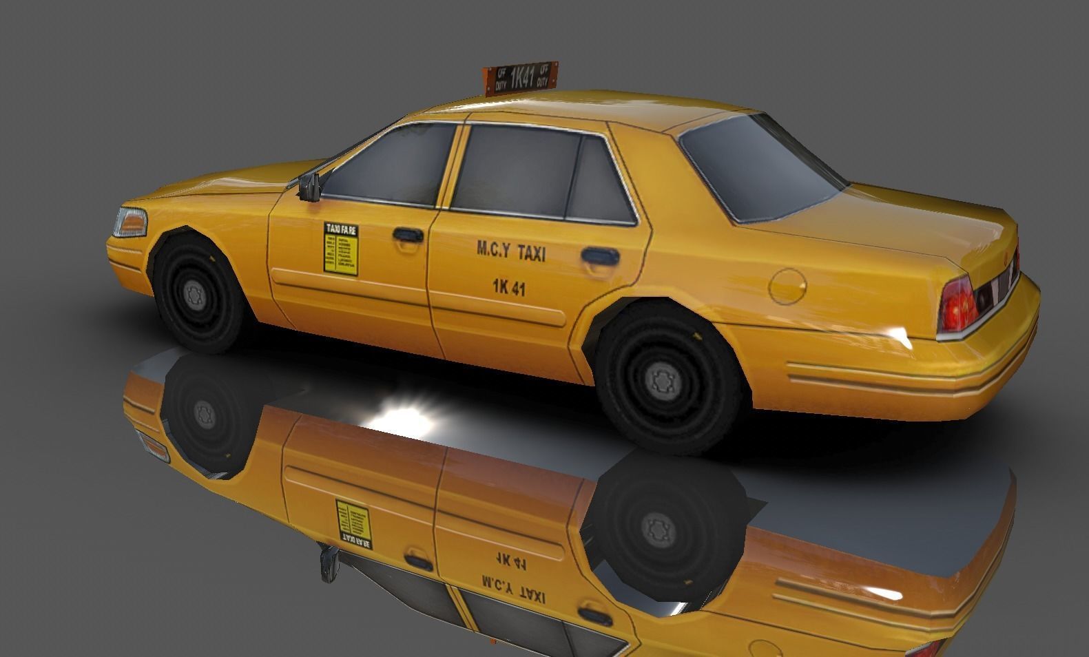 3D model Taxi Low-poly 3D model Game Ready New Asset VR / AR / low-poly ...