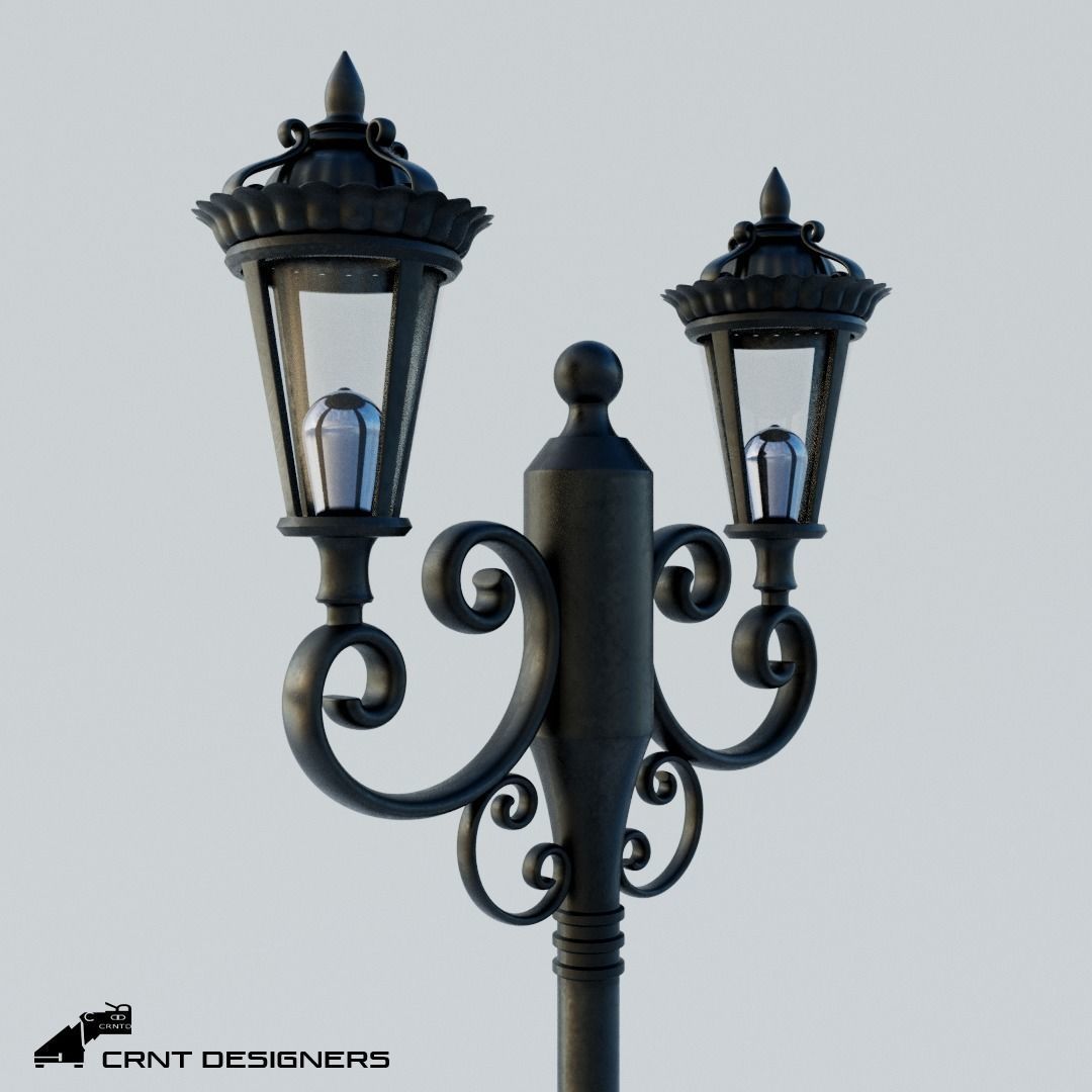 3D model Street Lamp Low Poly PBR 3D Model VR / AR / low-poly | CGTrader