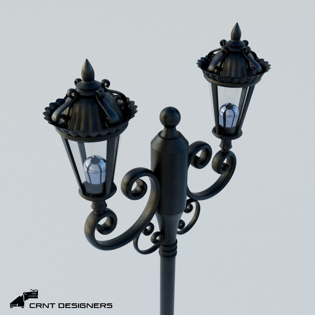 3D model Street Lamp Low Poly PBR 3D Model VR / AR / low-poly | CGTrader