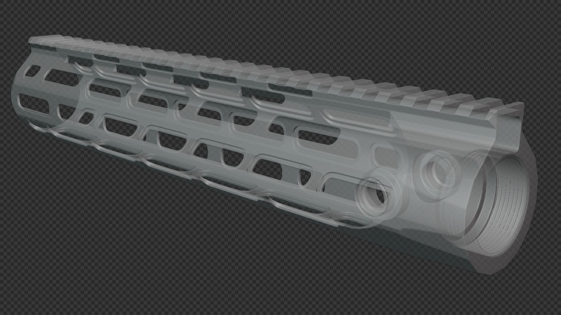 3D model AR-15 KAC URX4 1075Inch M-LOK Handguard VR / AR / low-poly ...