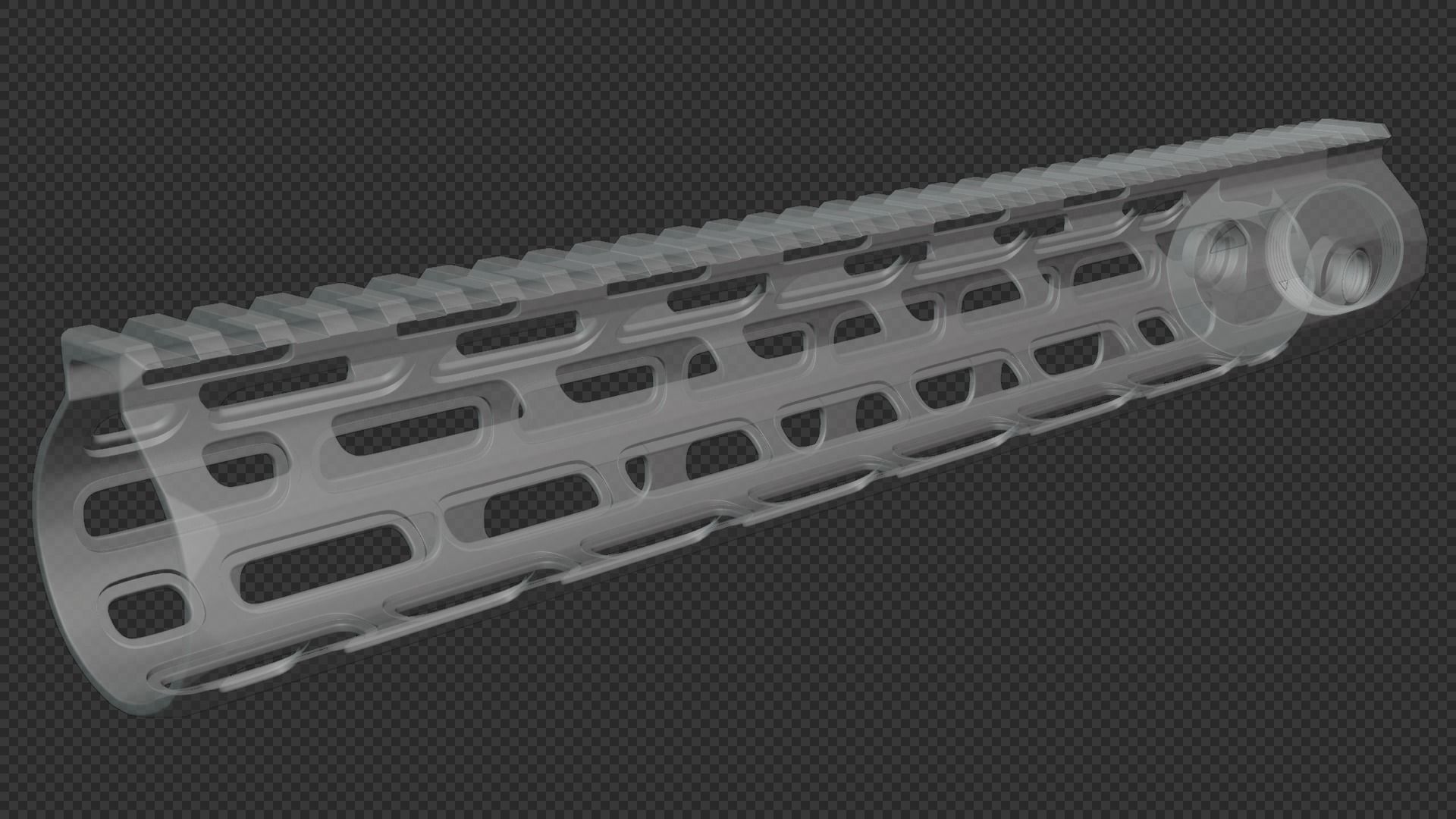 3D model AR-15 KAC URX4 13Inch M-LOK Handguard VR / AR / low-poly ...