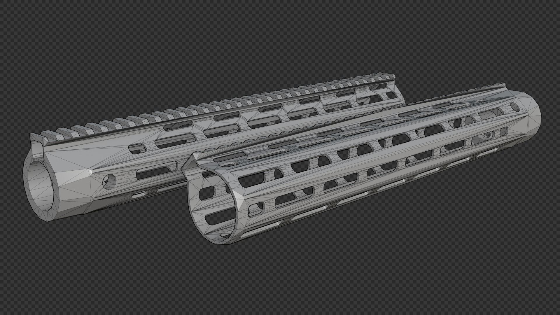 3D model AR-15 KAC URX4 13Inch M-LOK Handguard VR / AR / low-poly ...