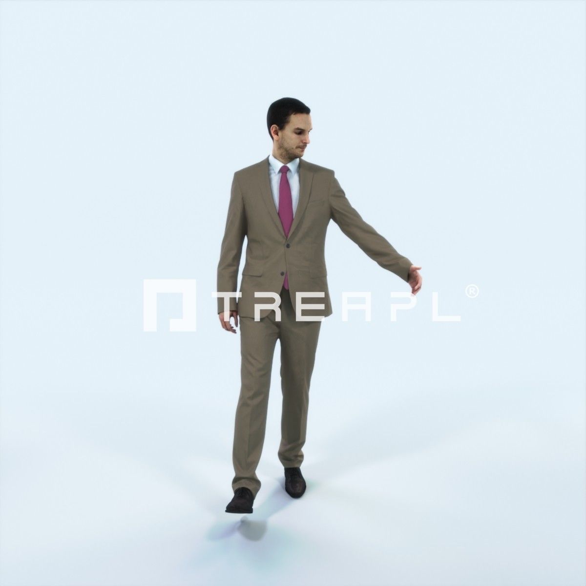 3D model QAG07 4X Business Casual Man Woman Diverse Sitting 009 VR / AR ...