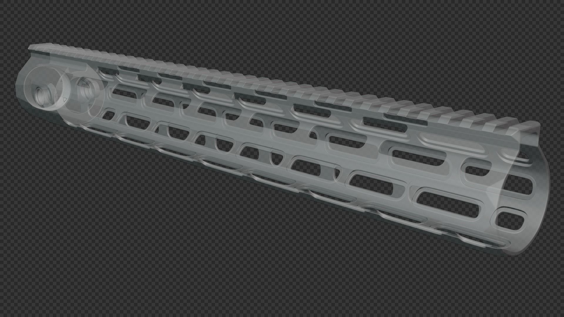 3D model AR-15 KAC URX4 145Inch M-LOK Handguard VR / AR / low-poly ...