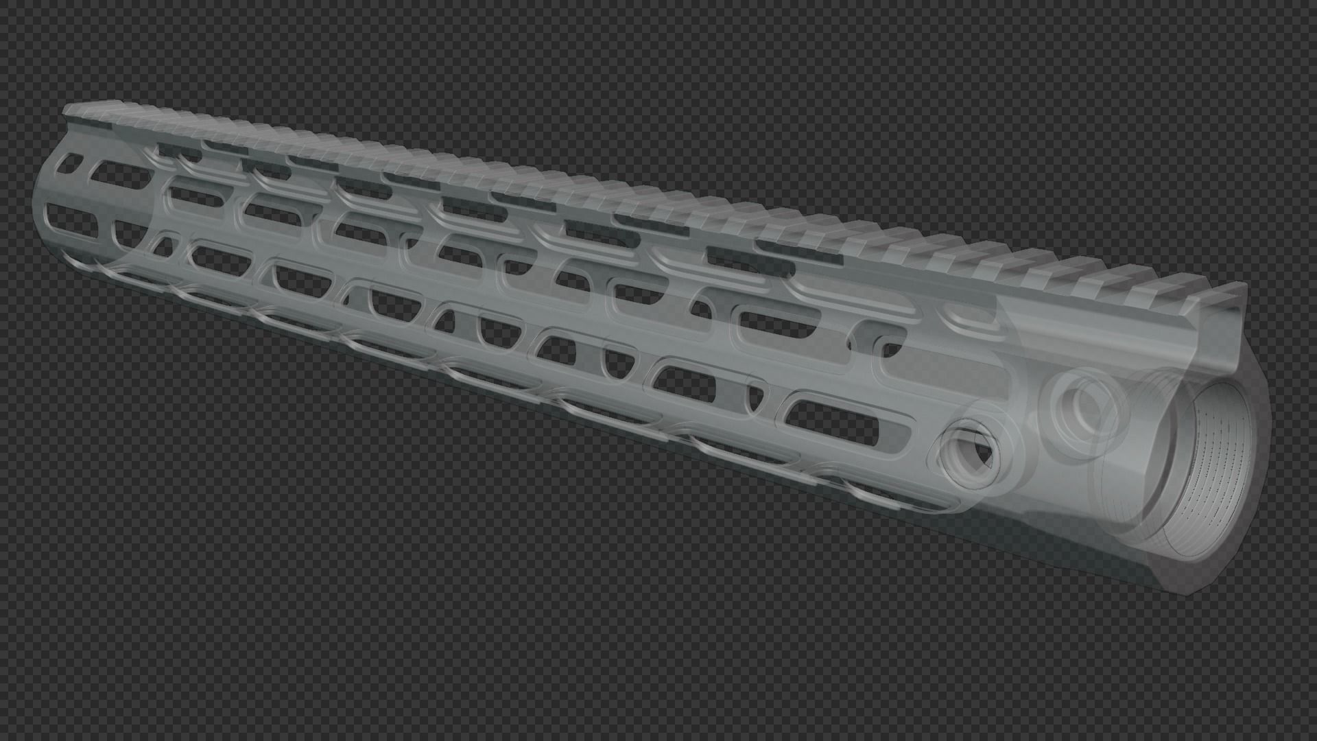 3D model AR-15 KAC URX4 145Inch M-LOK Handguard VR / AR / low-poly ...