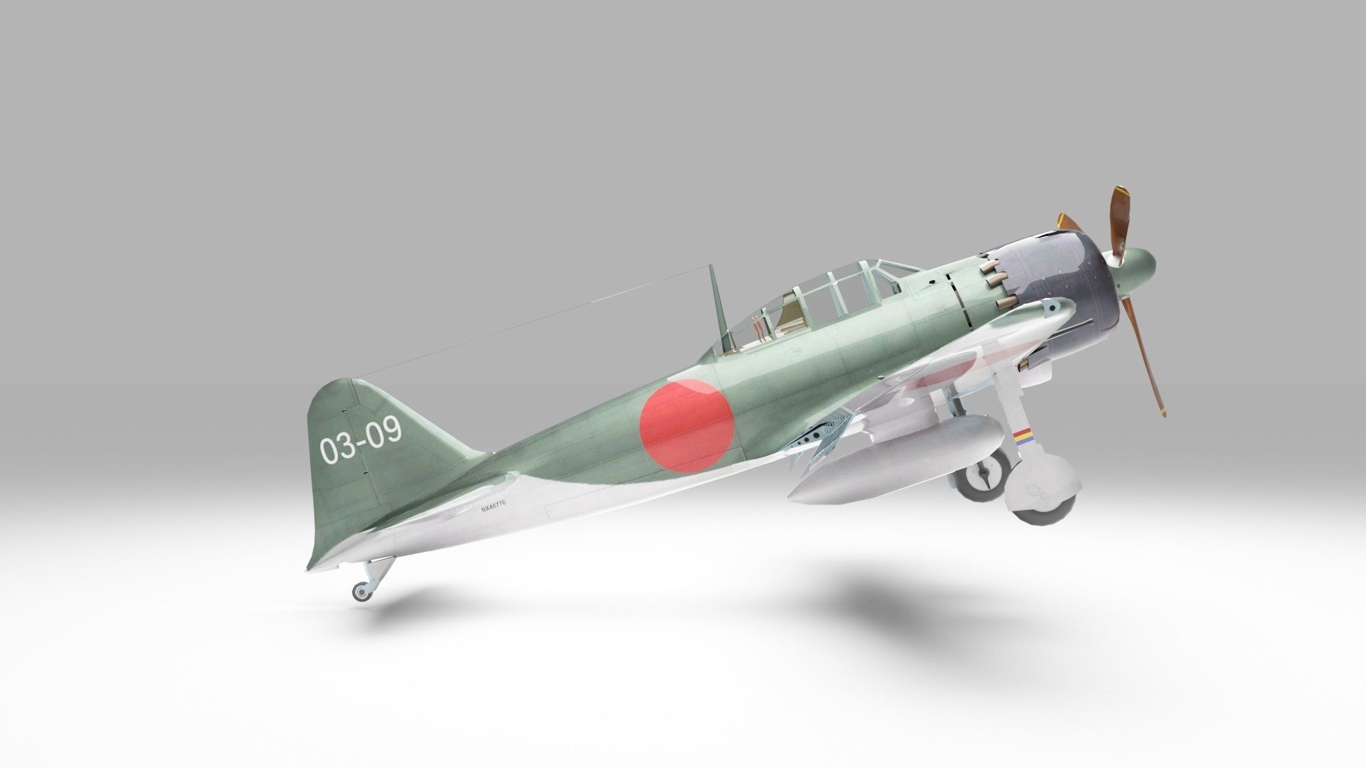 Mitsubishi A6M Zero 3D model | CGTrader
