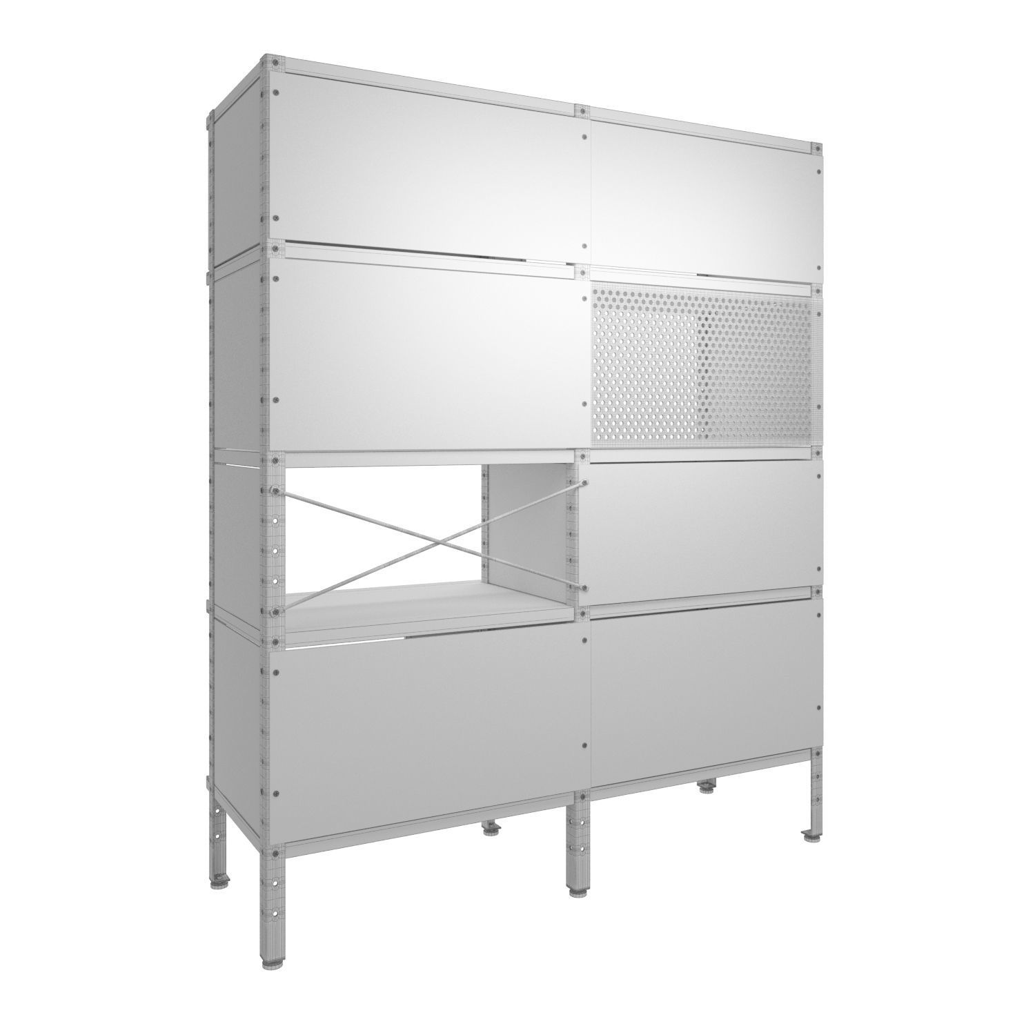 Bookcase Eames Storage Unit ESU 3D model | CGTrader