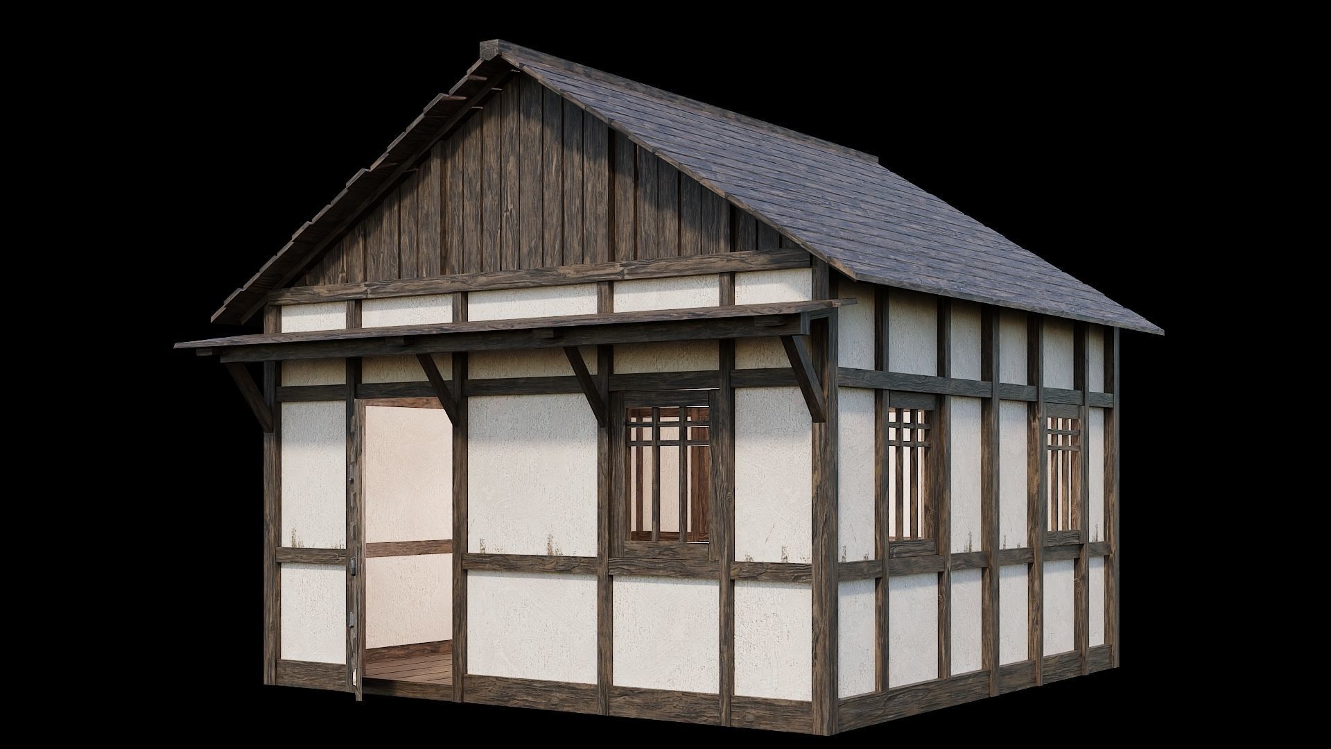 3D model Medieval Village Asset 18- 4K Textures Game Ready VR / AR ...