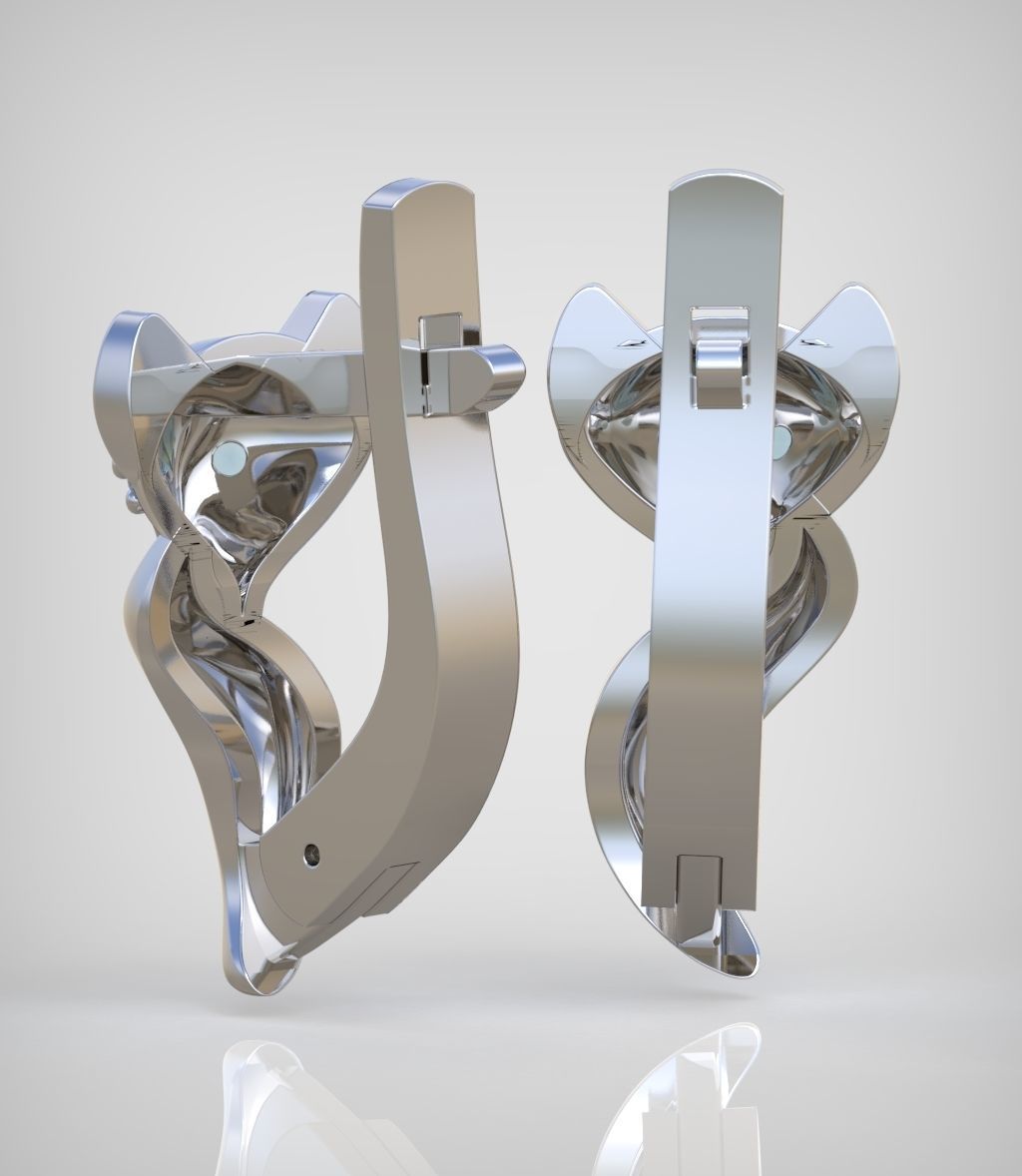 Foxy Earring model 0289 3D printable model12 3D model 3D printable ...