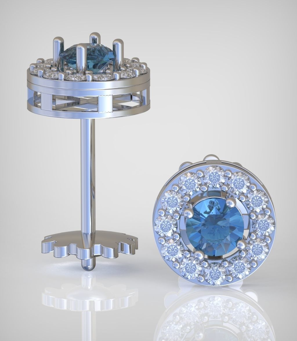 Earring model 0292 3D printable model6 3D model 3D printable | CGTrader