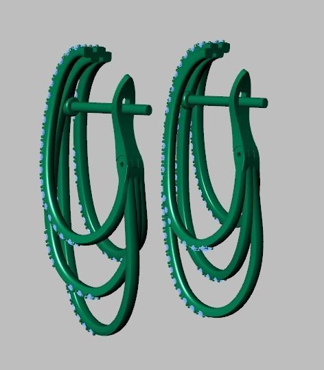 Earring model 0293 3D printable model13 3D model 3D printable | CGTrader