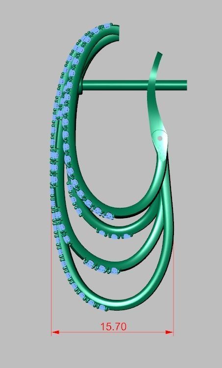 Earring model 0293 3D printable model13 3D model 3D printable | CGTrader