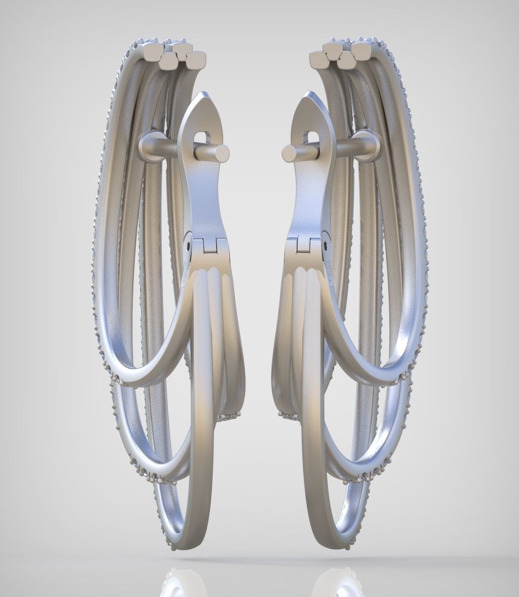 Earring model 0293 3D printable model13 3D model 3D printable | CGTrader