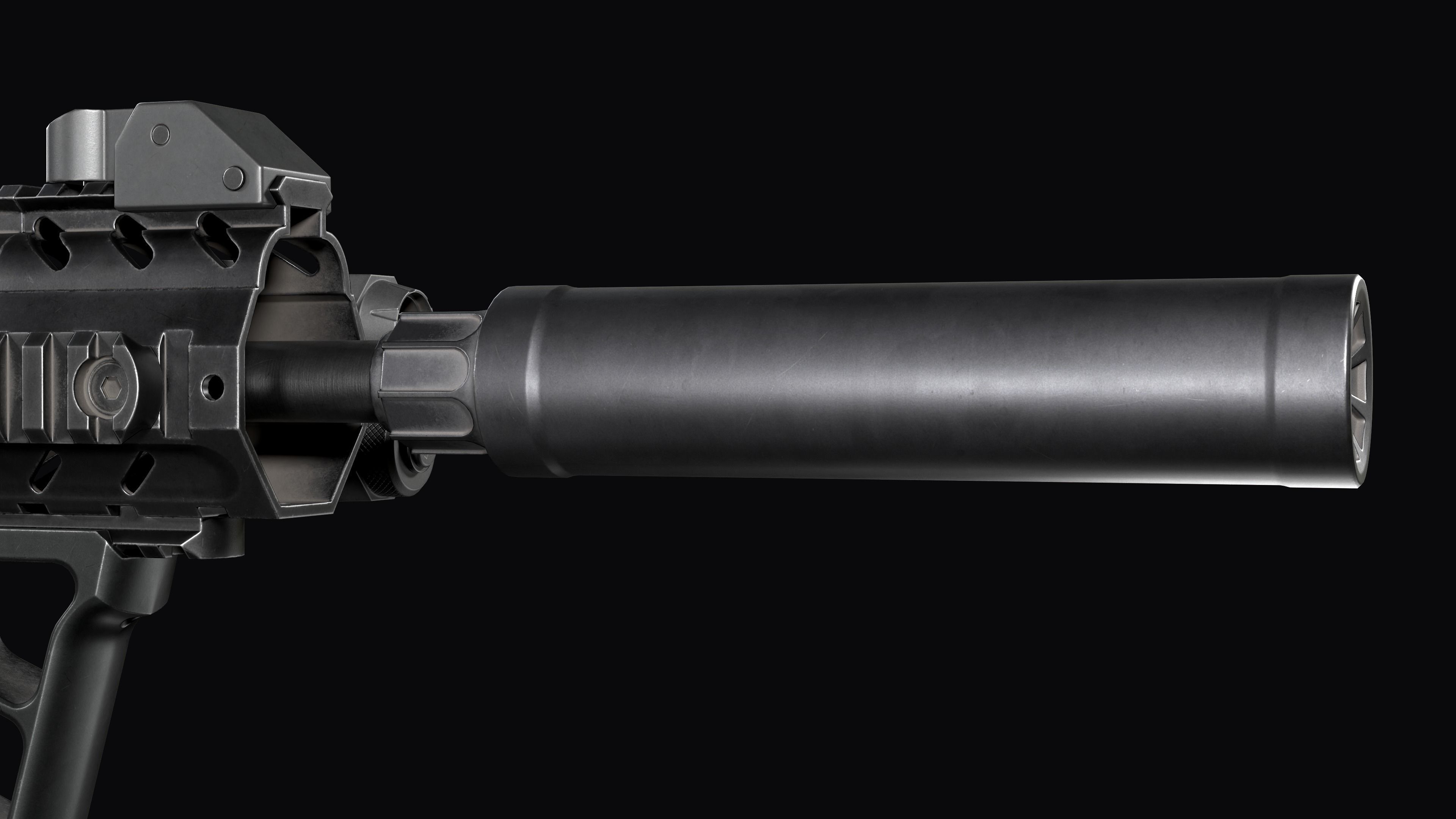 3D model Tactical modular custom SMG Sig Sauer MPX VR / AR / low-poly ...