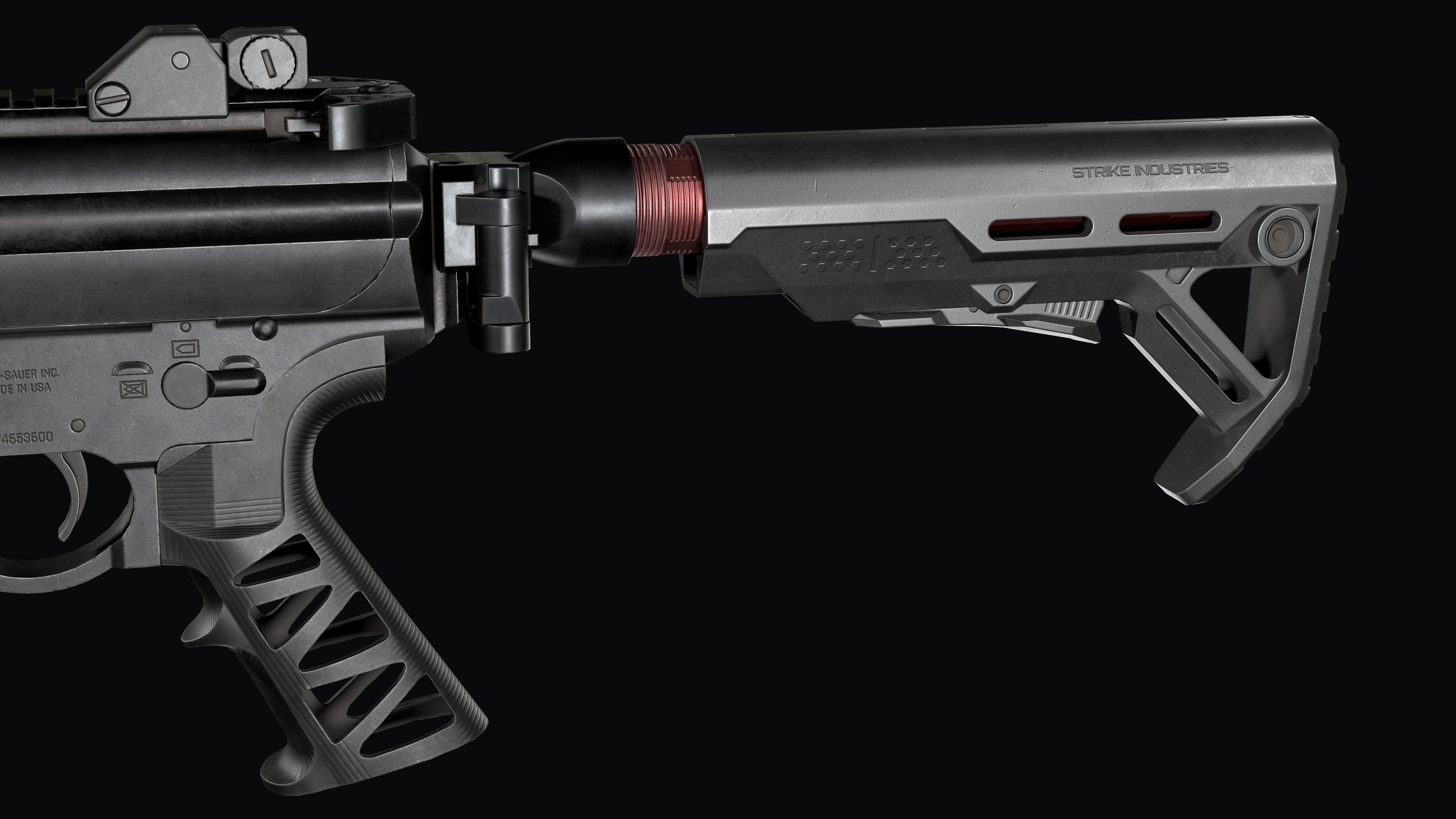 3D model Tactical modular custom SMG Sig Sauer MPX VR / AR / low-poly ...